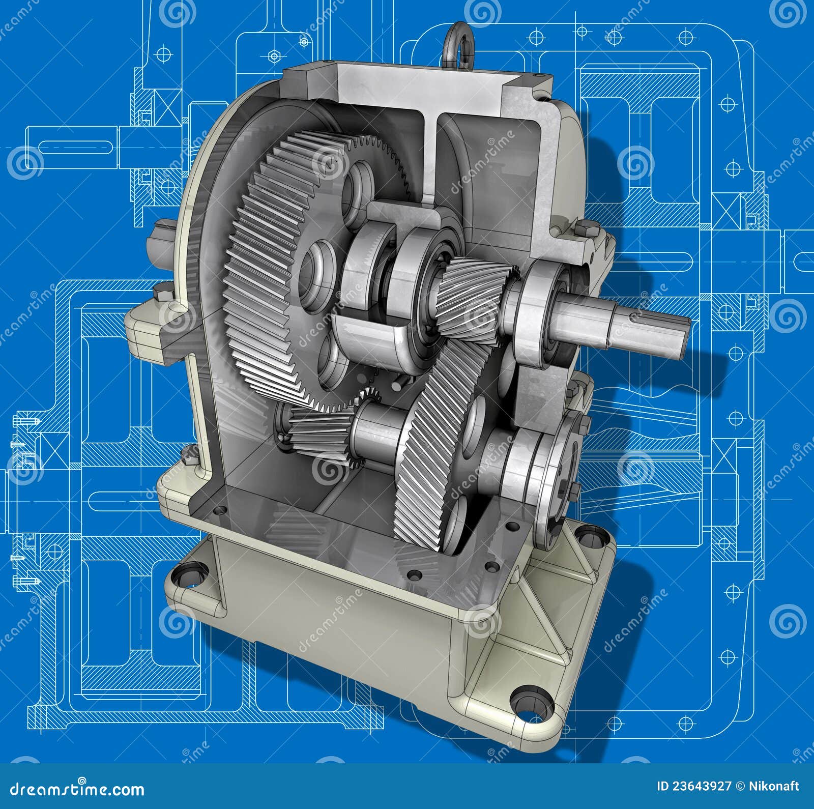 Reducer. stock illustration. Illustration of mechanics - 23643927