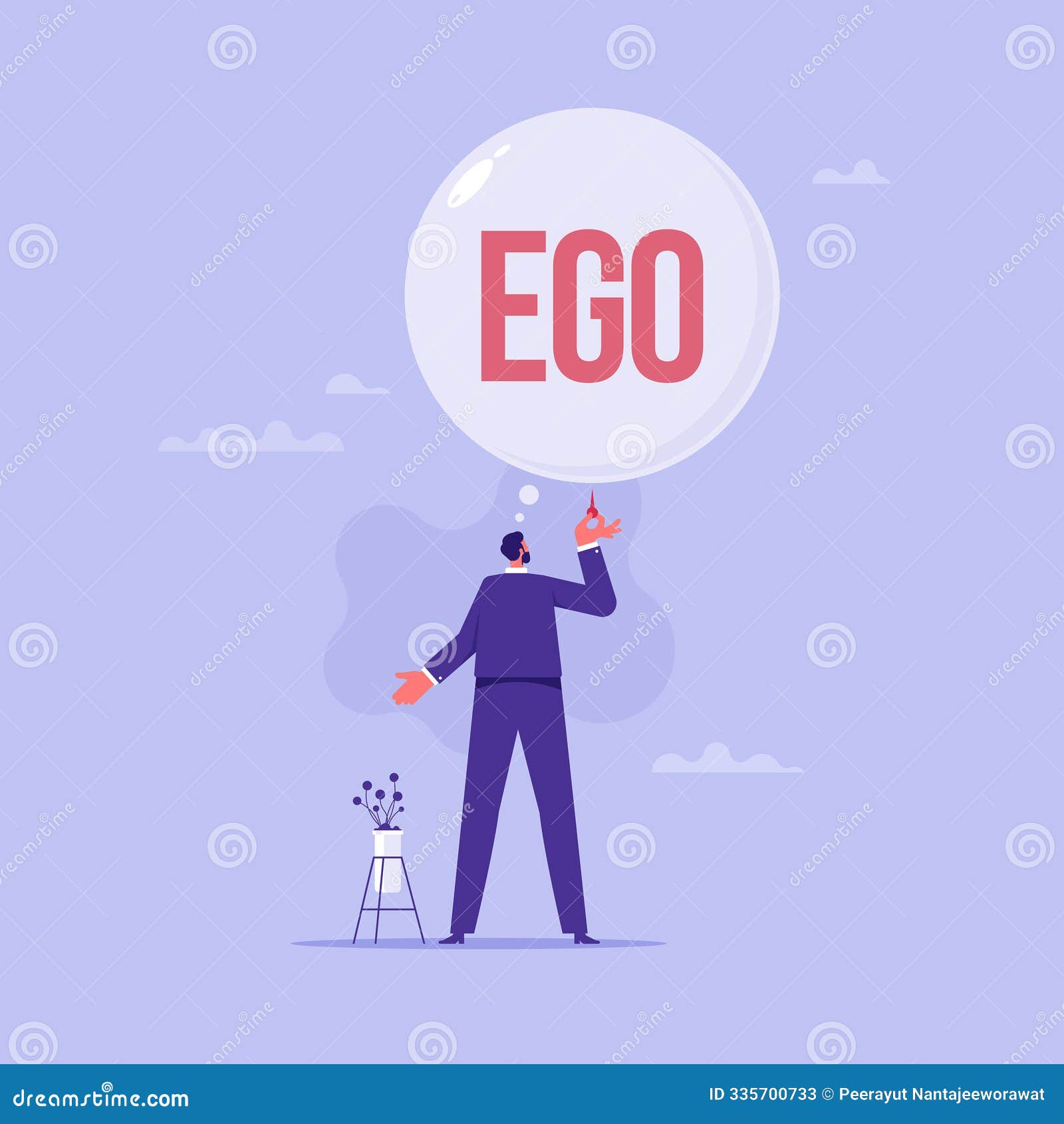 Reducing Ego or Cultivating Humility Concept Stock Illustration ...