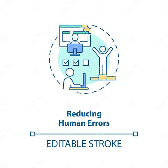 Reducing Human Errors Concept Icon Stock Vector - Illustration of ...