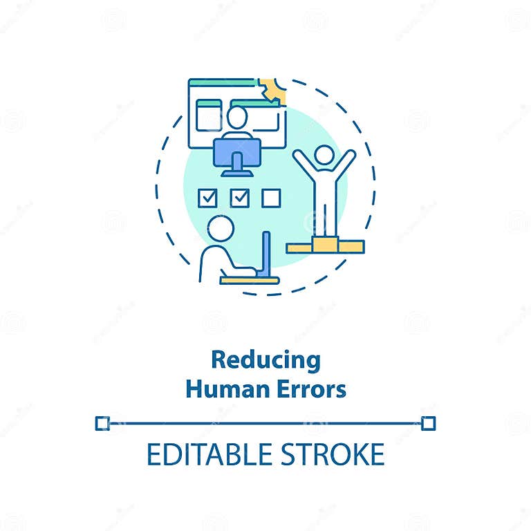 Reducing Human Errors Concept Icon Stock Vector - Illustration of ...