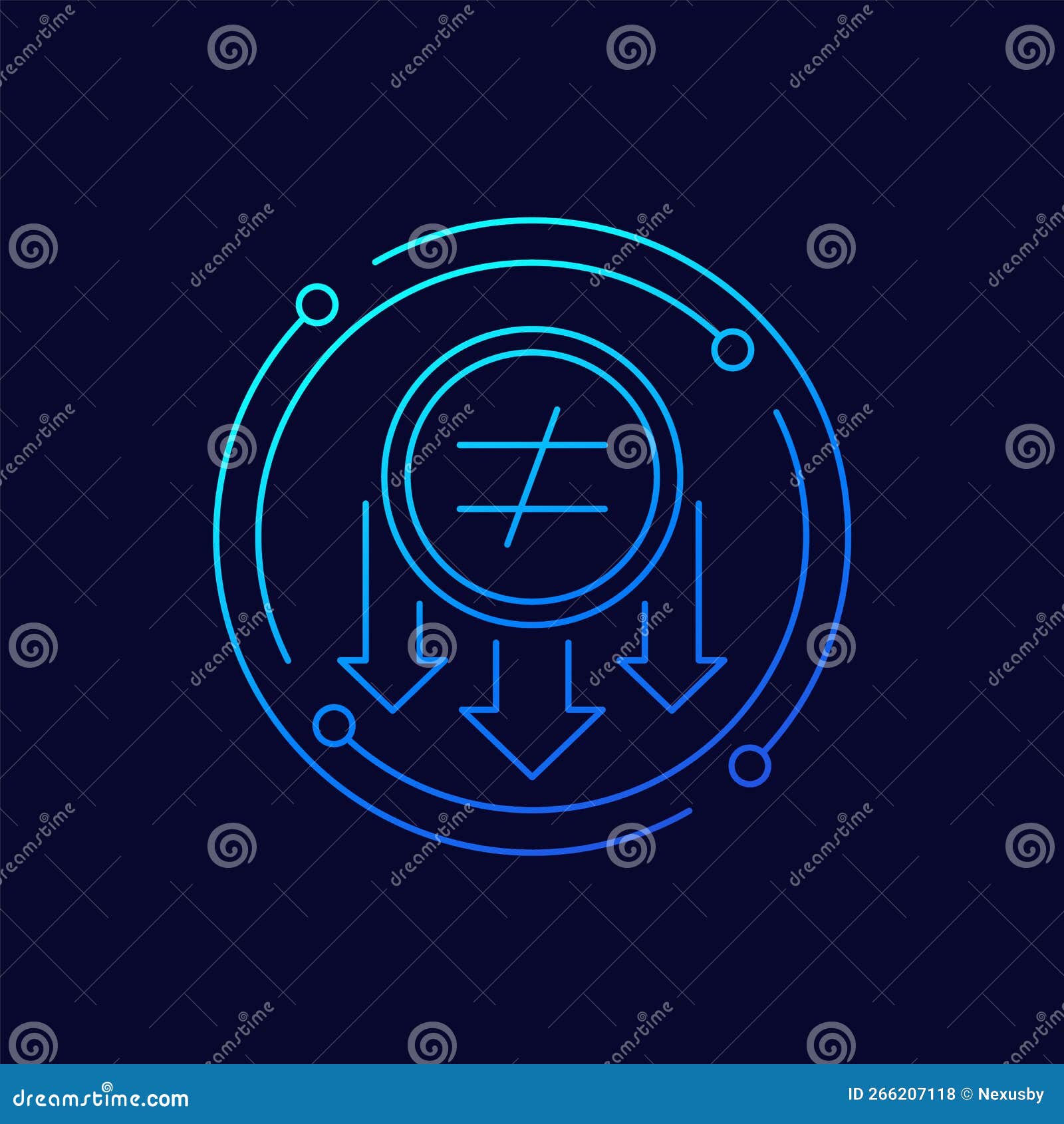 Reducing Inequality Line Vector Icon Stock Vector - Illustration of ...