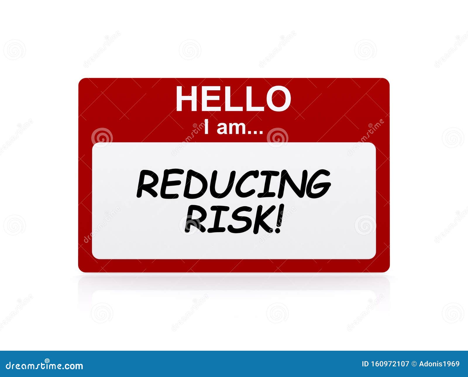 Reducing risk tag stock illustration. Illustration of peril - 160972107
