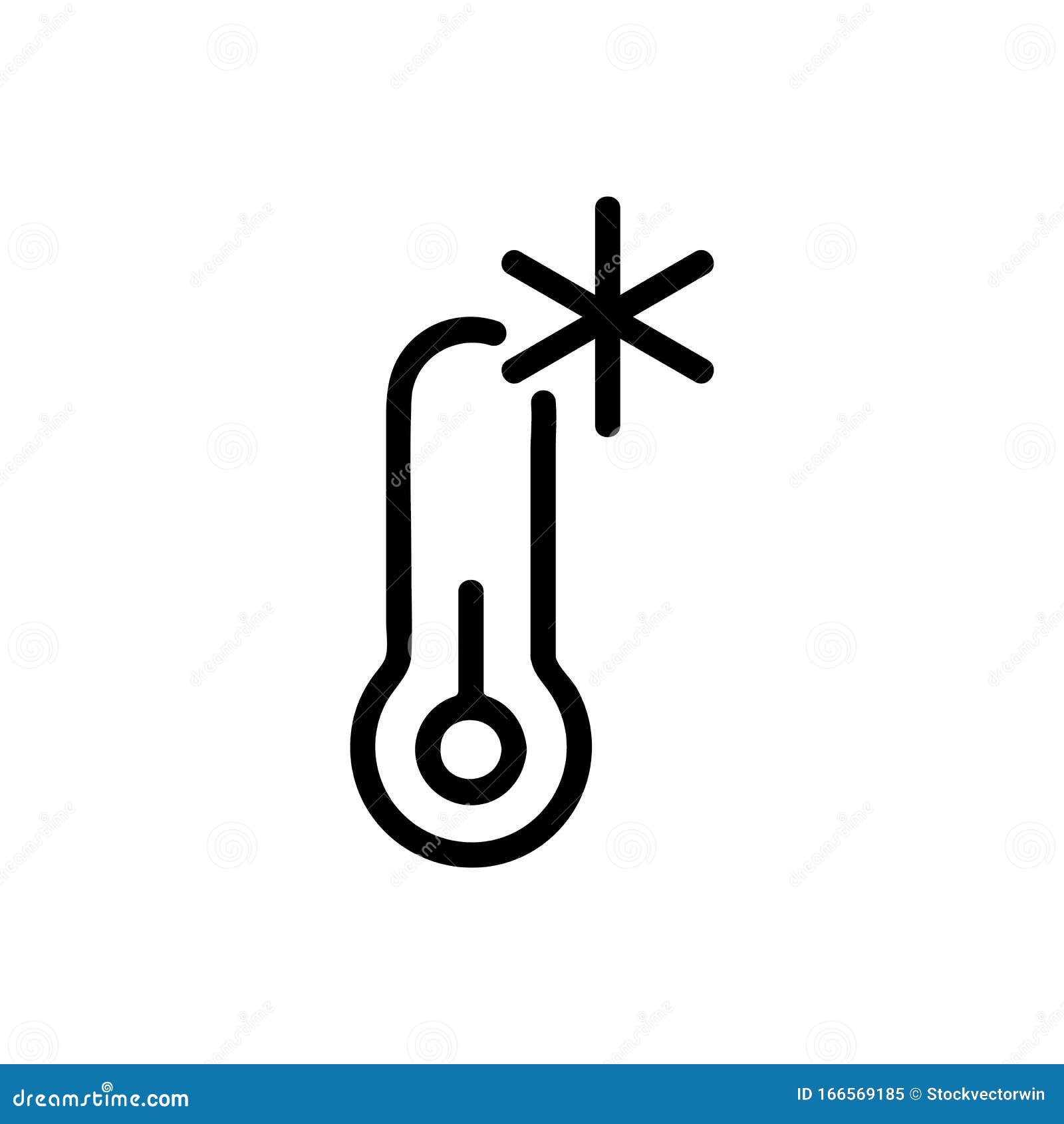 Reducing the Temperature of the Icon Vector. Isolated Contour Symbol ...