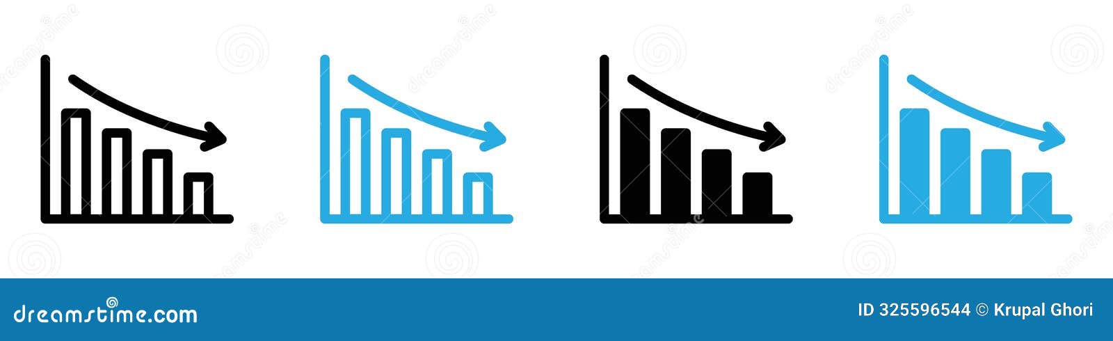 Reduction Chart Icon Set Depicting Data Reduction Symbols, Ideal for ...