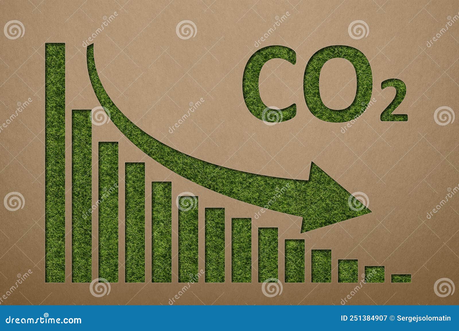 Reduction of CO2 Emissions into the Atmosphere. Net Zero Emissions. 3D ...