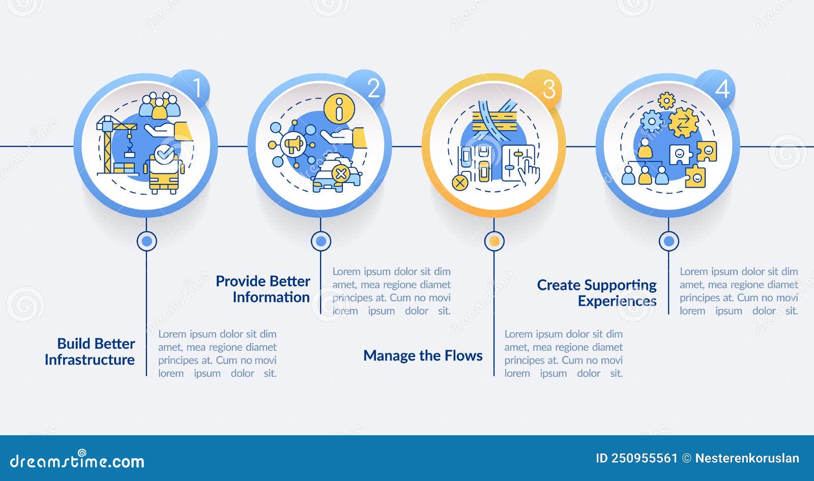 Reduction of Overcrowding Circle Infographic Template Stock Vector ...