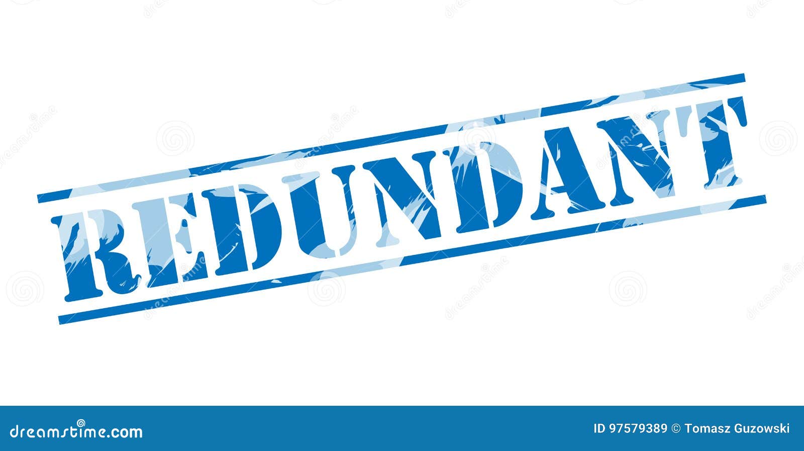 Redundant blue stamp stock illustration. Illustration of redundant ...