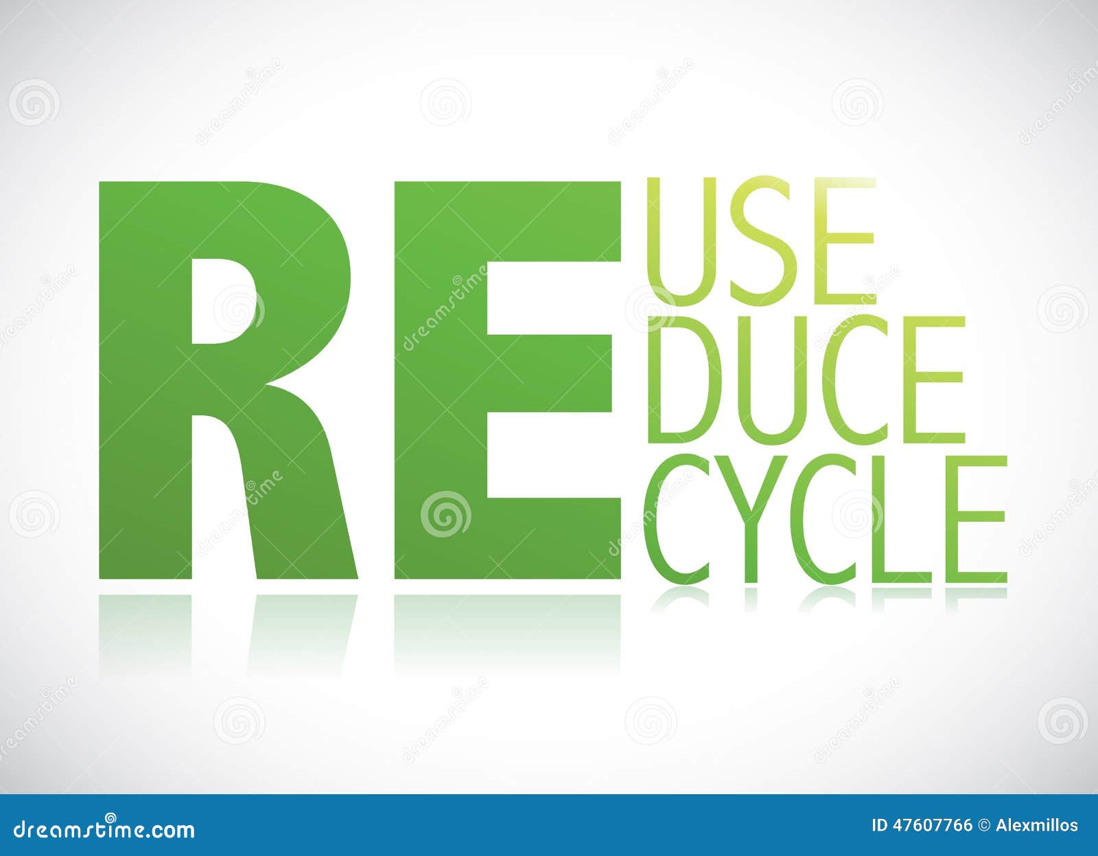 Reduse, Reduce, Recycle Banner Illustration Design Stock Illustration ...