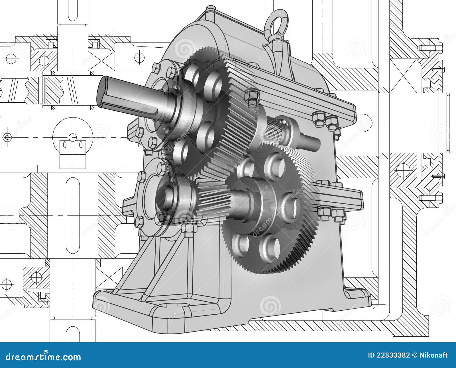 Redutor. ilustração stock. Ilustração de movimento, dirigir - 22833382