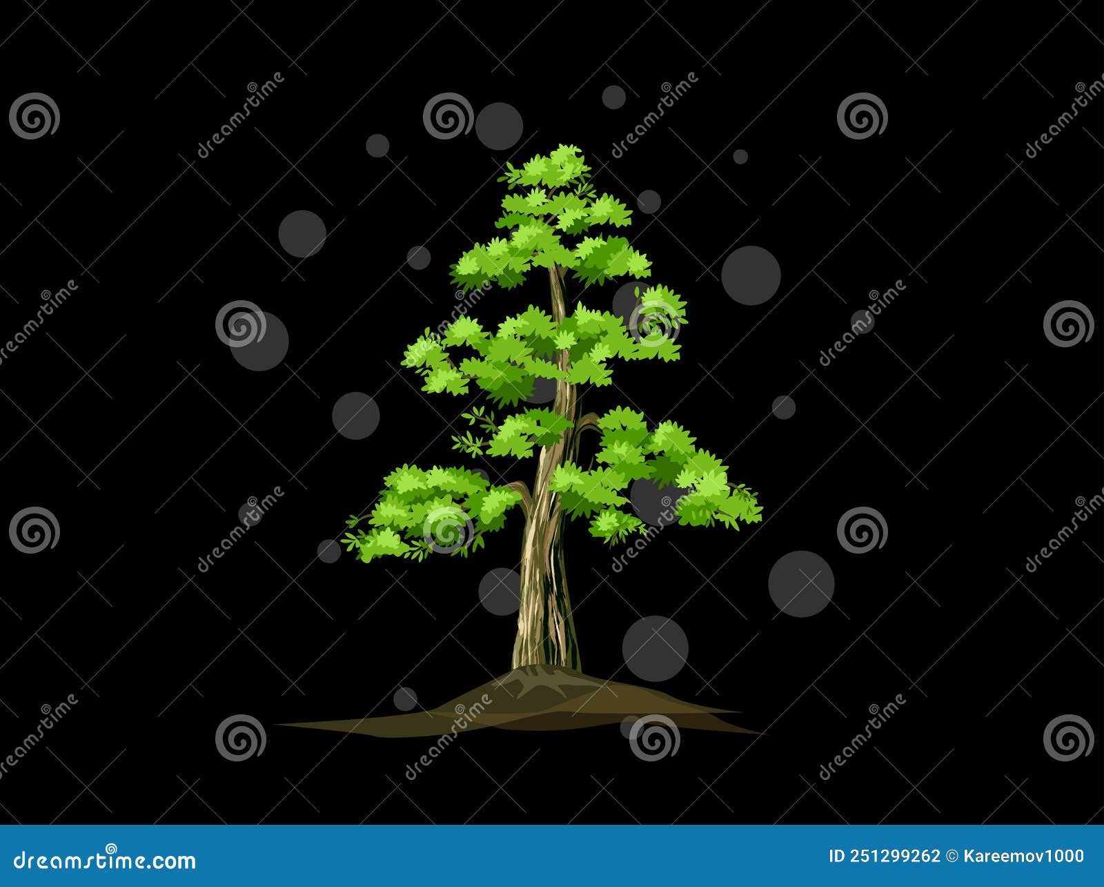 Redwood Tree Vector Illustrations Isolated on White Stock Vector ...