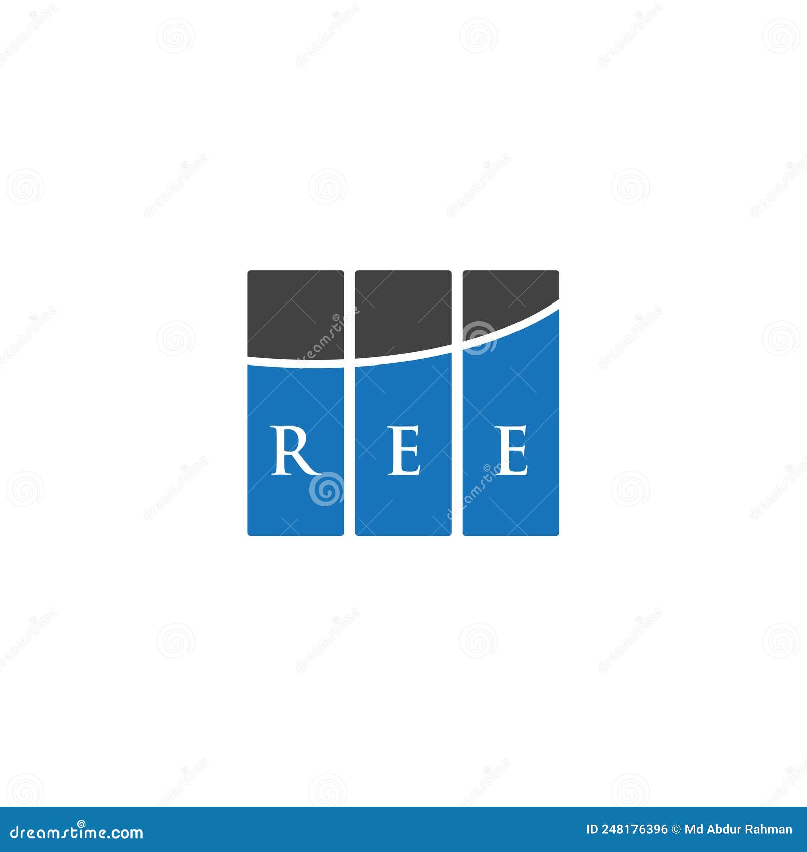 REE Letter Logo Design on WHITE Background. REE Creative Initials ...