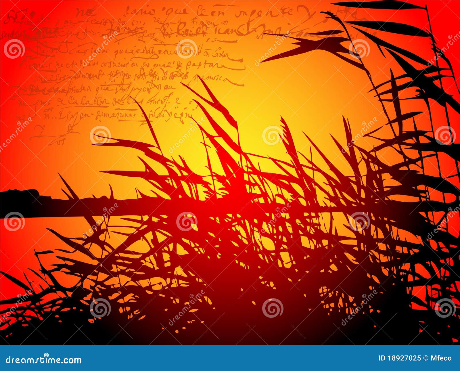 Reed background stock vector. Illustration of decoration - 18927025