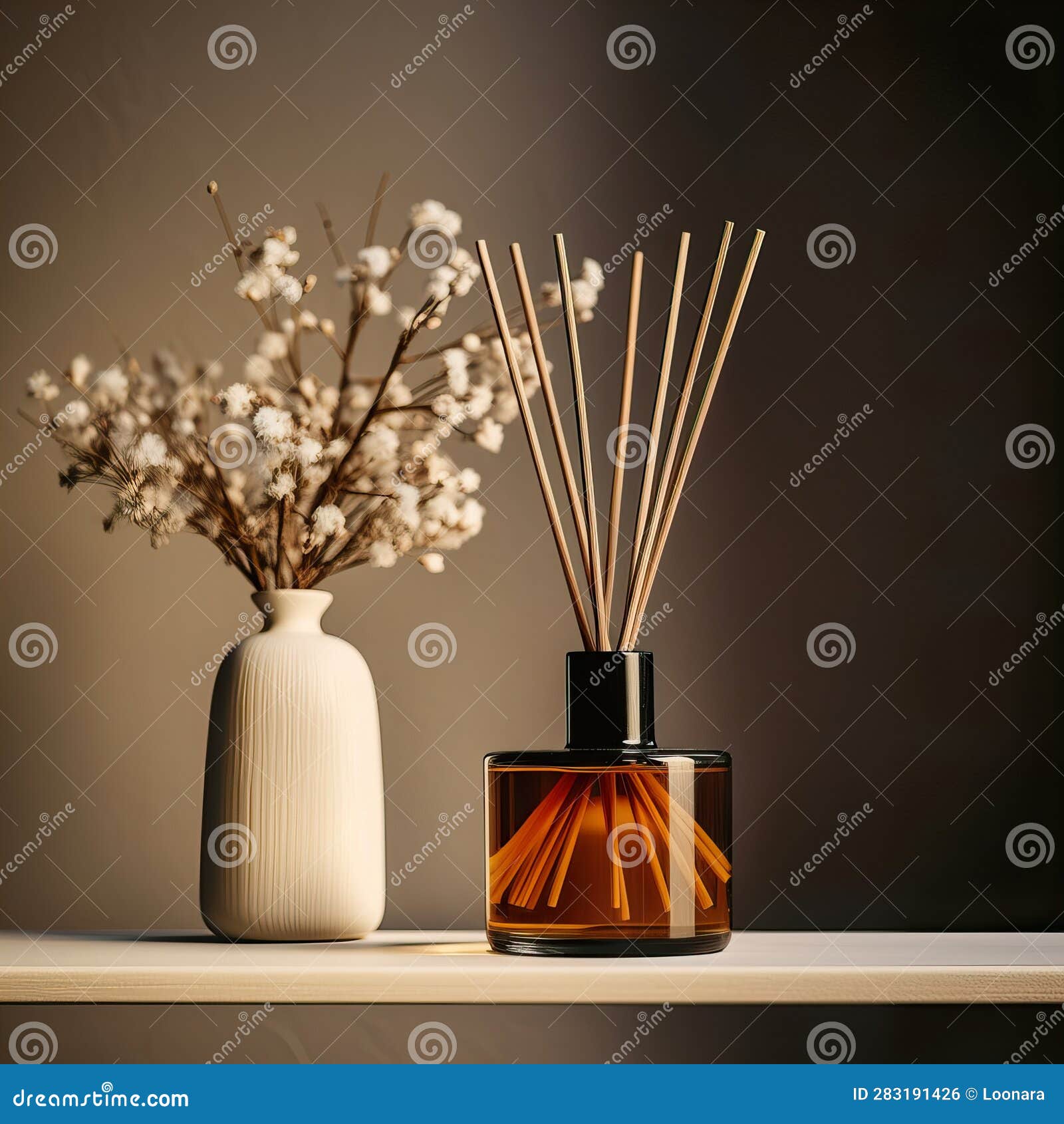 Reed Diffuser Bottle Mockup, Aroma Diffuser in Luxurious Beige and ...
