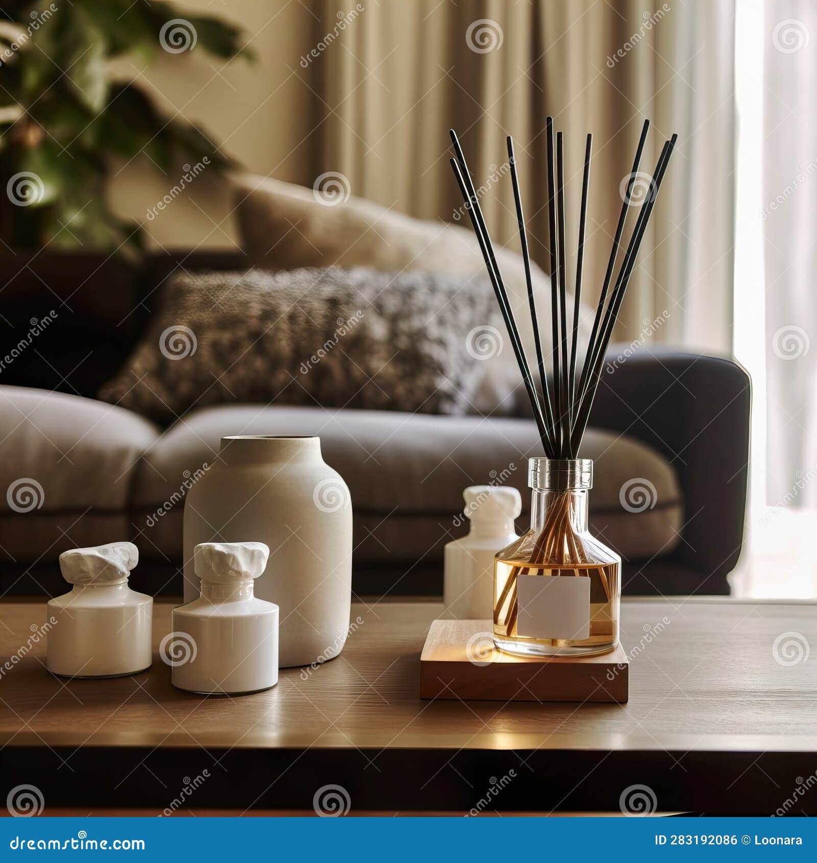 Reed Diffuser Bottle Mockup, Aroma Diffuser in Luxurious Beige and ...