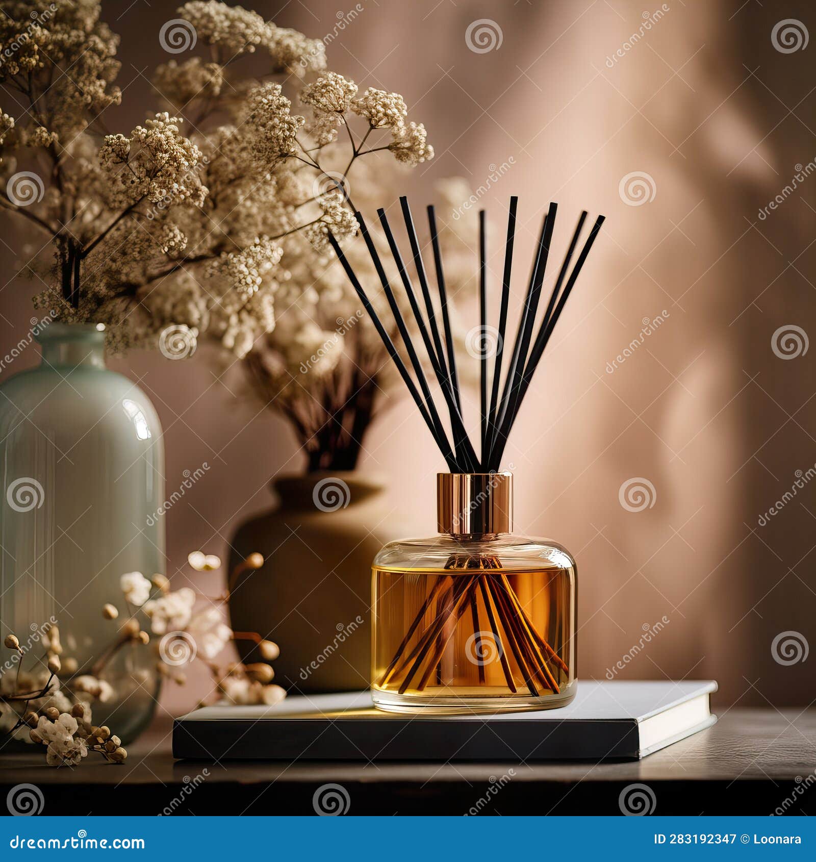 Reed Diffuser Bottle Mockup, Aroma Diffuser in Luxurious Beige and ...