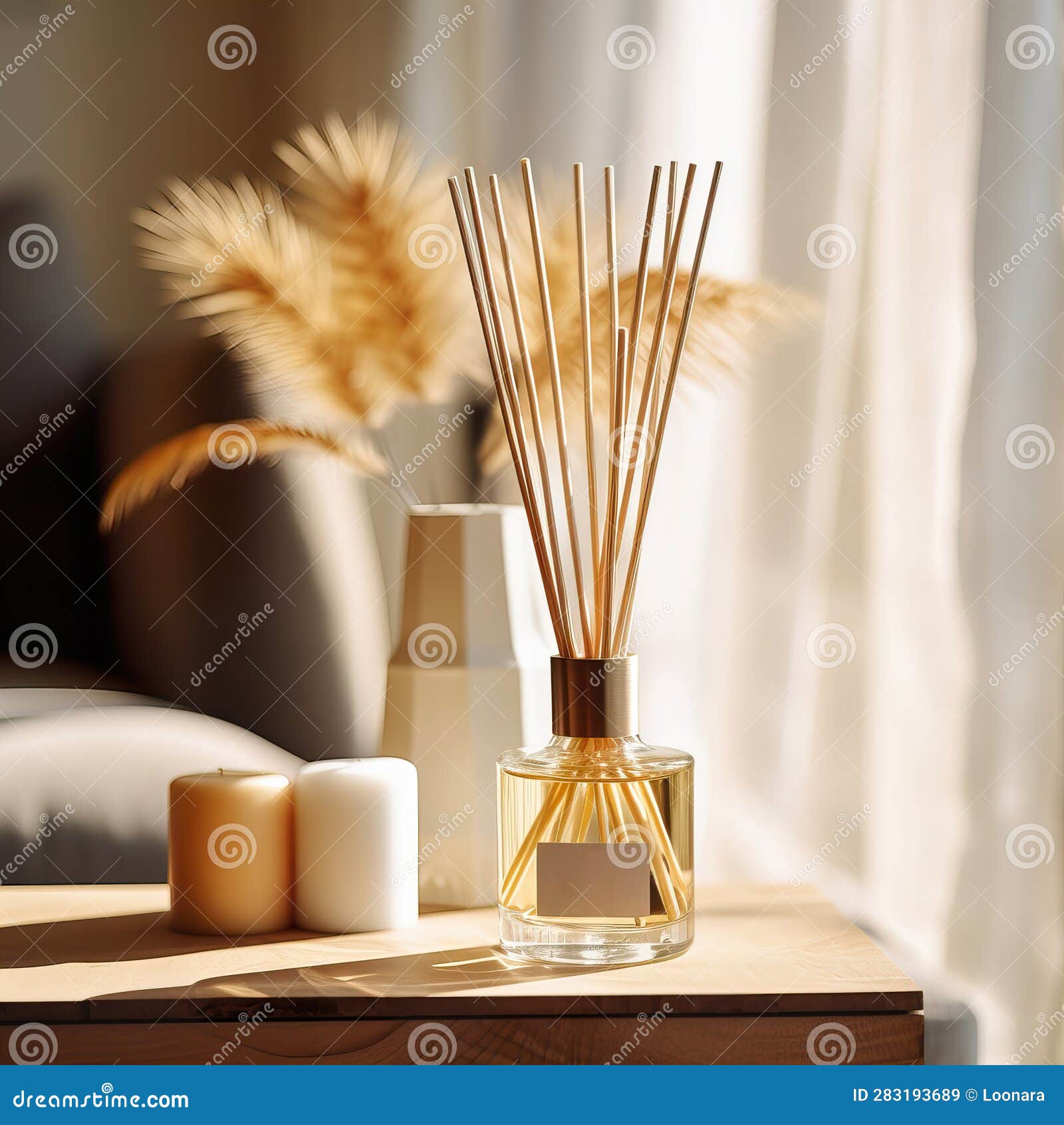 Luxurious Beige Leather Lounge Chair With Abstract Organic Shapes ...