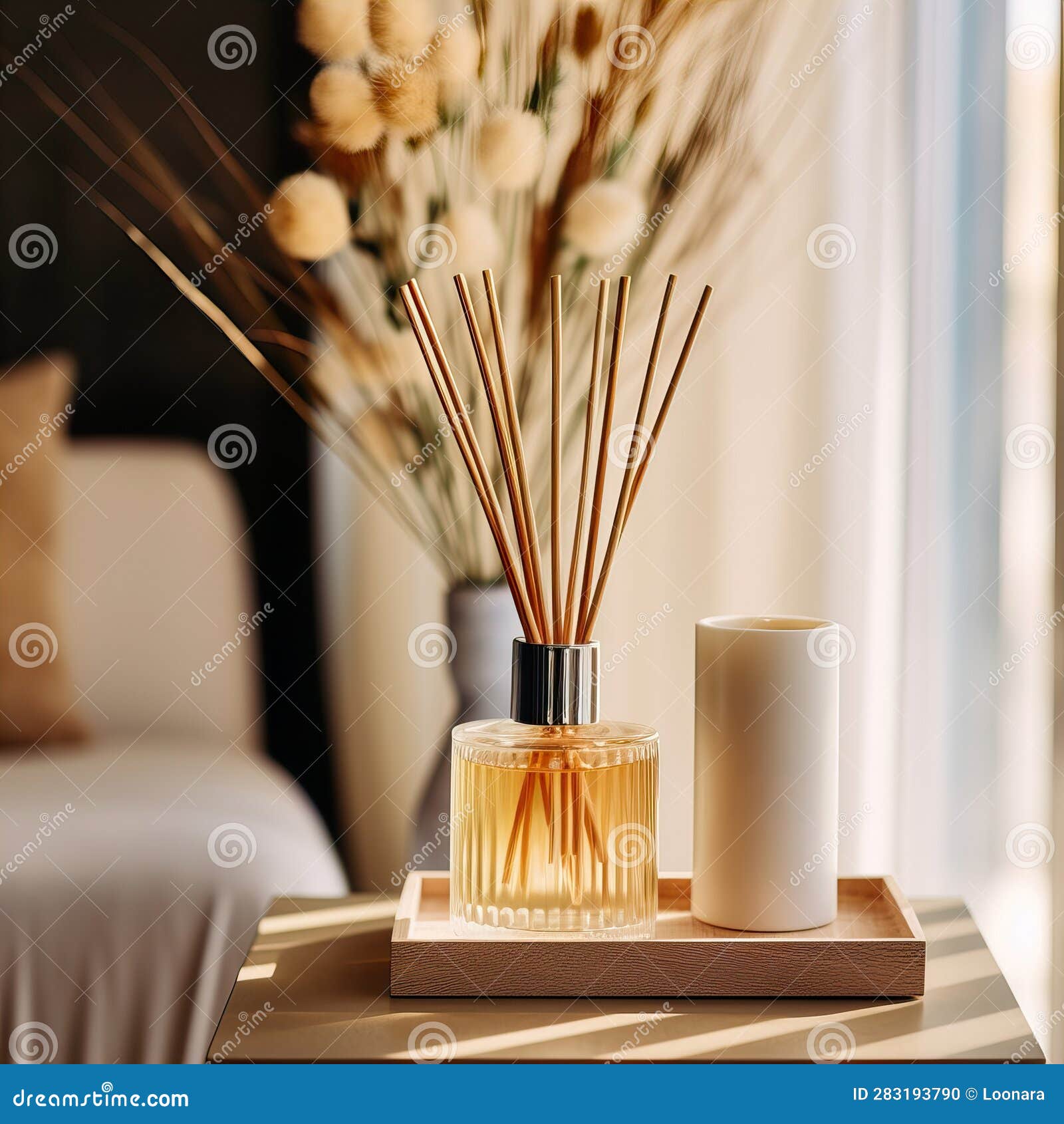 Reed Diffuser And Scented Stick Watercolor Painting. Scent Diffuser ...