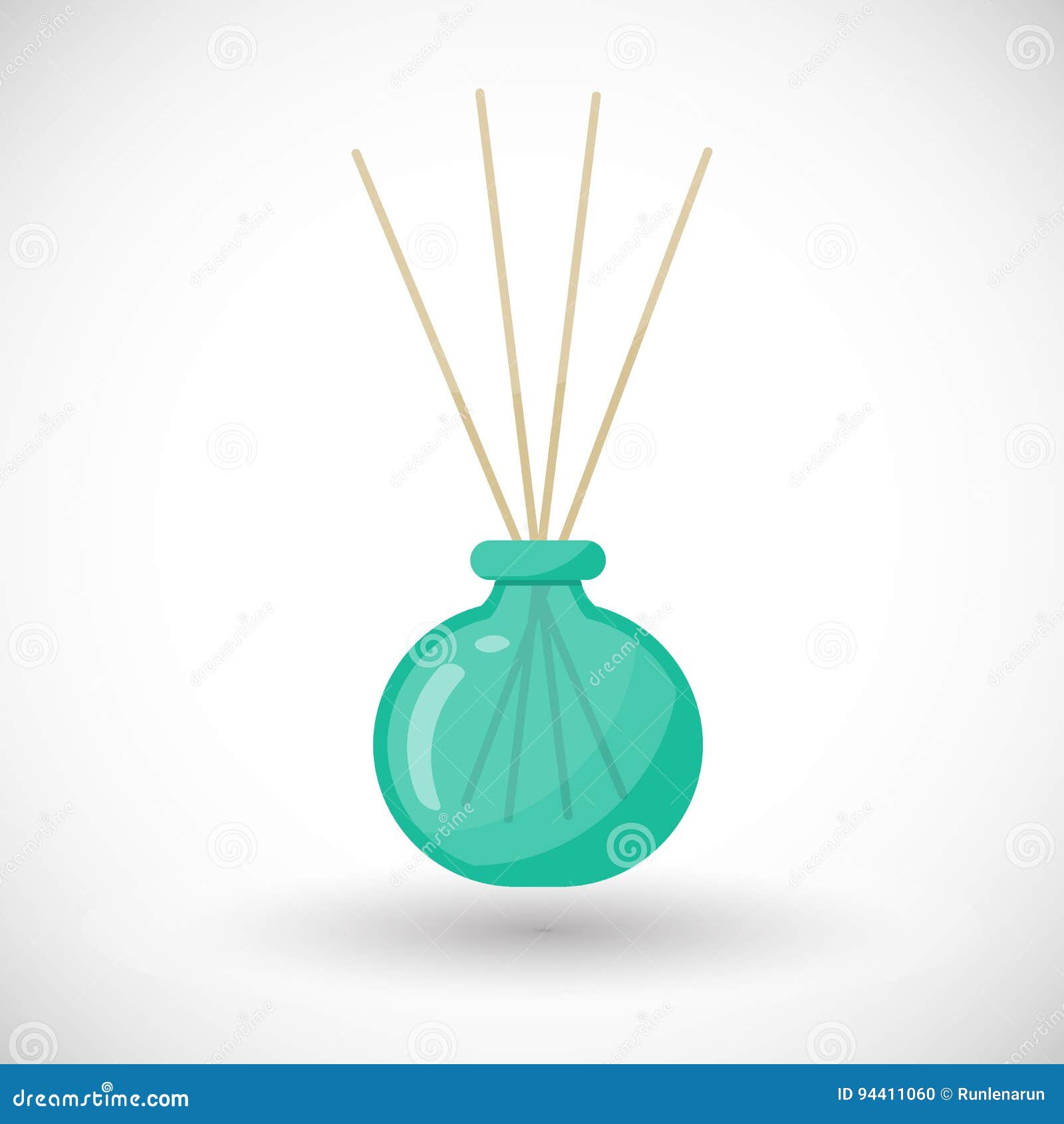 Reed Diffuser with Essential Oils Flat Icon Stock Illustration ...