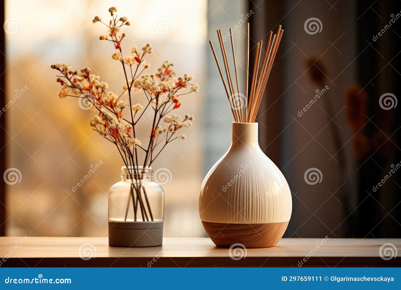 Reed Diffuser And Scented Stick Watercolor Painting. Scent Diffuser ...