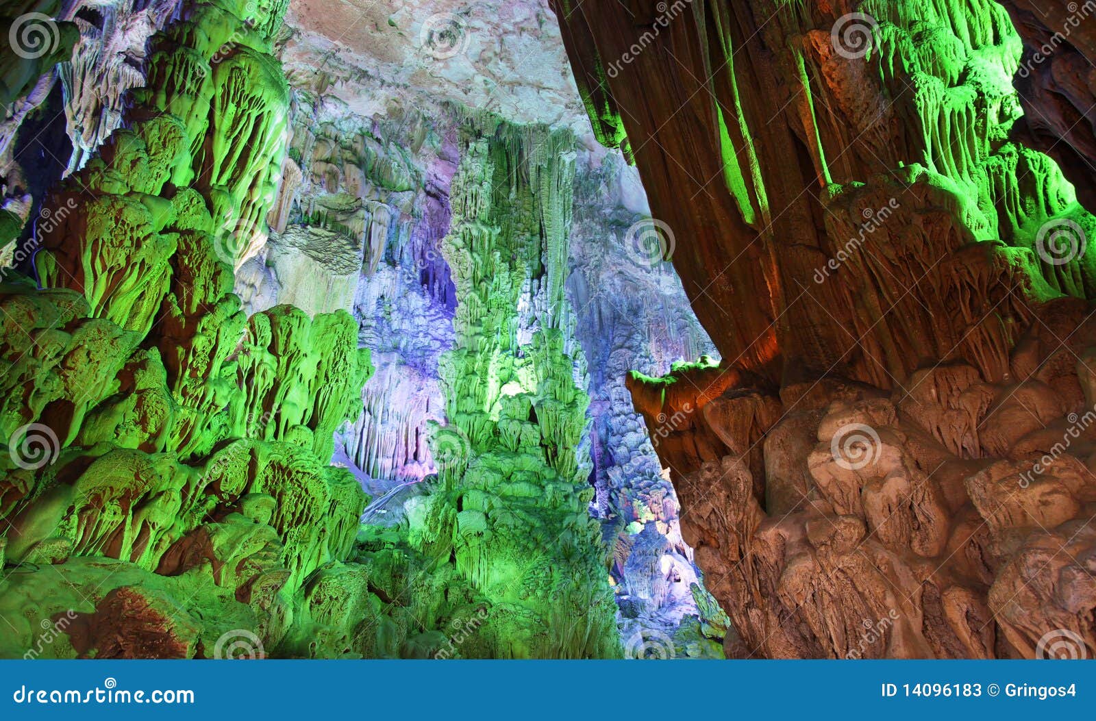 Reed Flute Cave Guilin Guangxi China Stock Photos - Image: 14096183