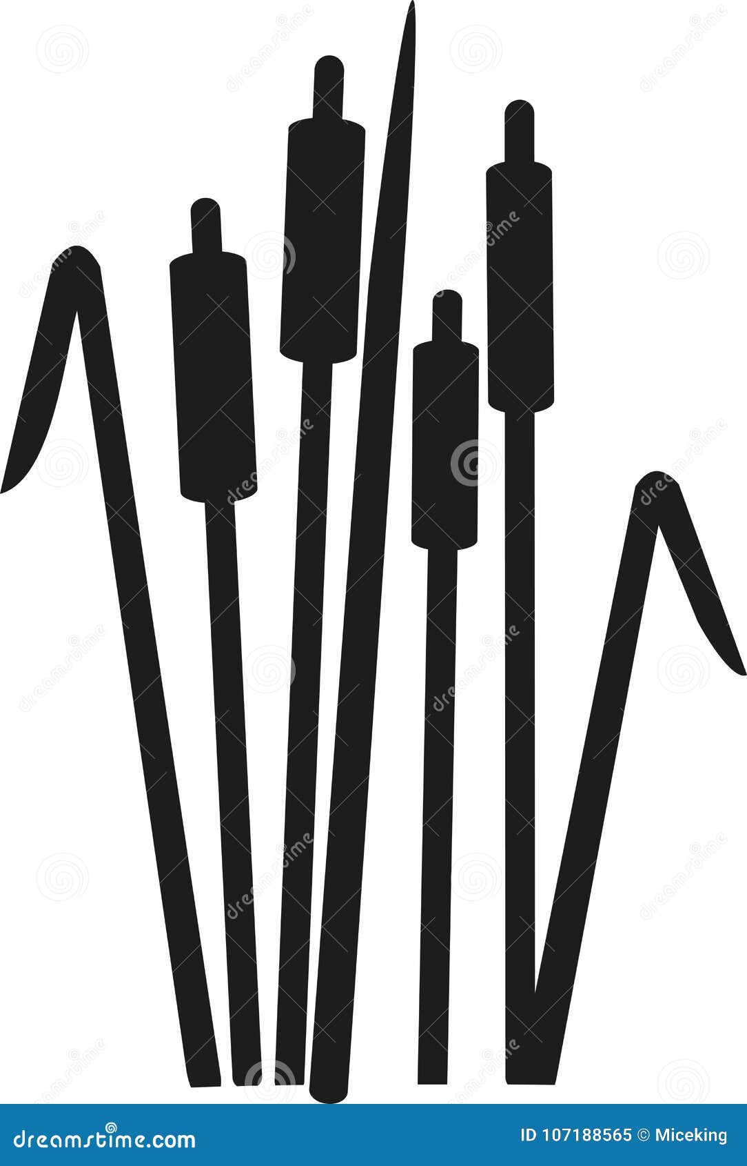 Reed Icon On White Background. Simple Element Illustration From Nature ...