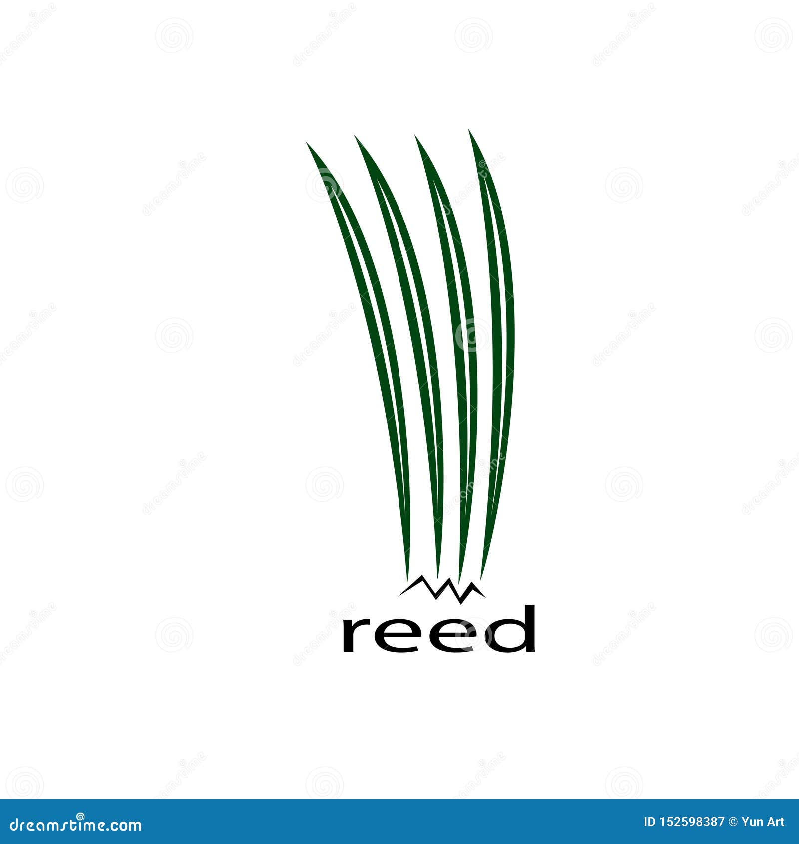 Reed logo art stock illustration. Illustration of pattern - 152598387
