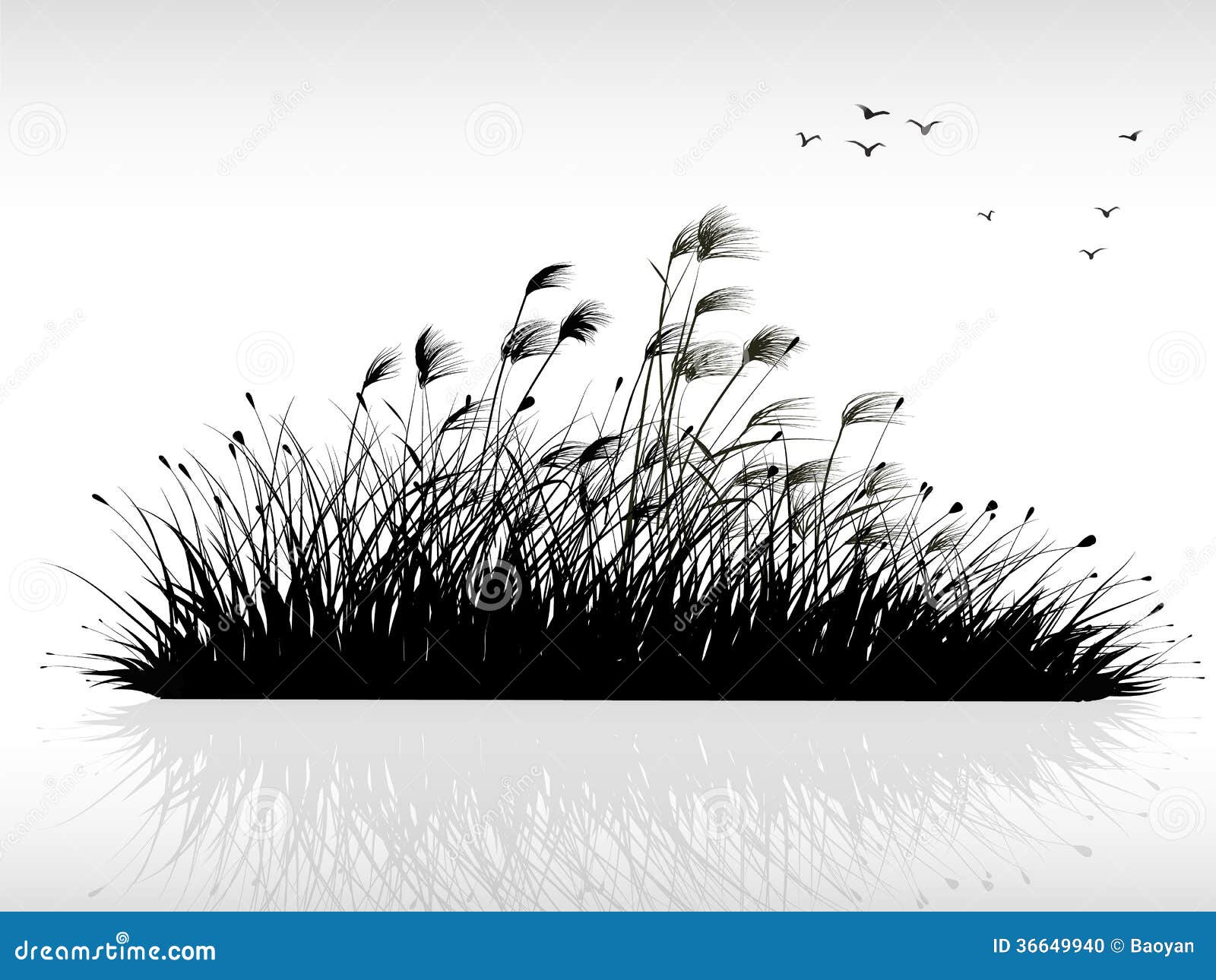 Reed painting stock vector. Illustration of traditional - 36649940