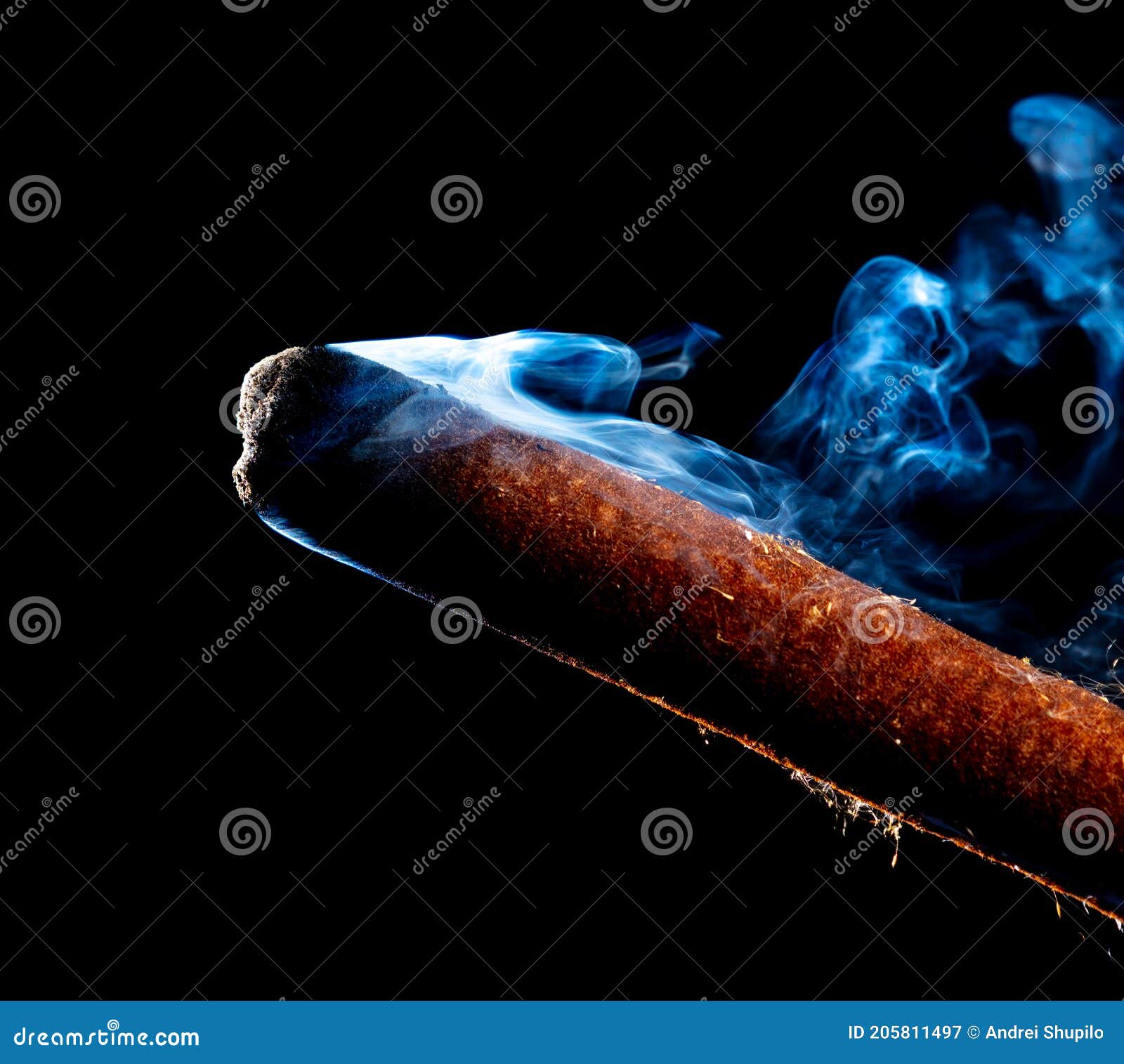 Reed Smoke Isolated on Black Stock Image - Image of background, therapy ...