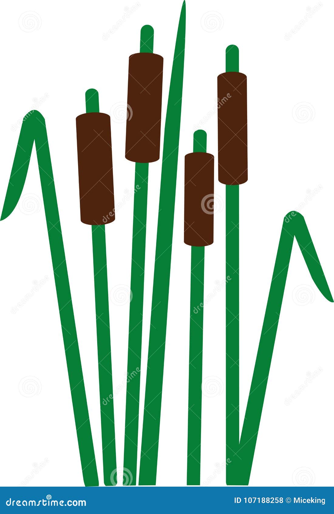 Reed symbol vector stock vector. Illustration of plant - 107188258