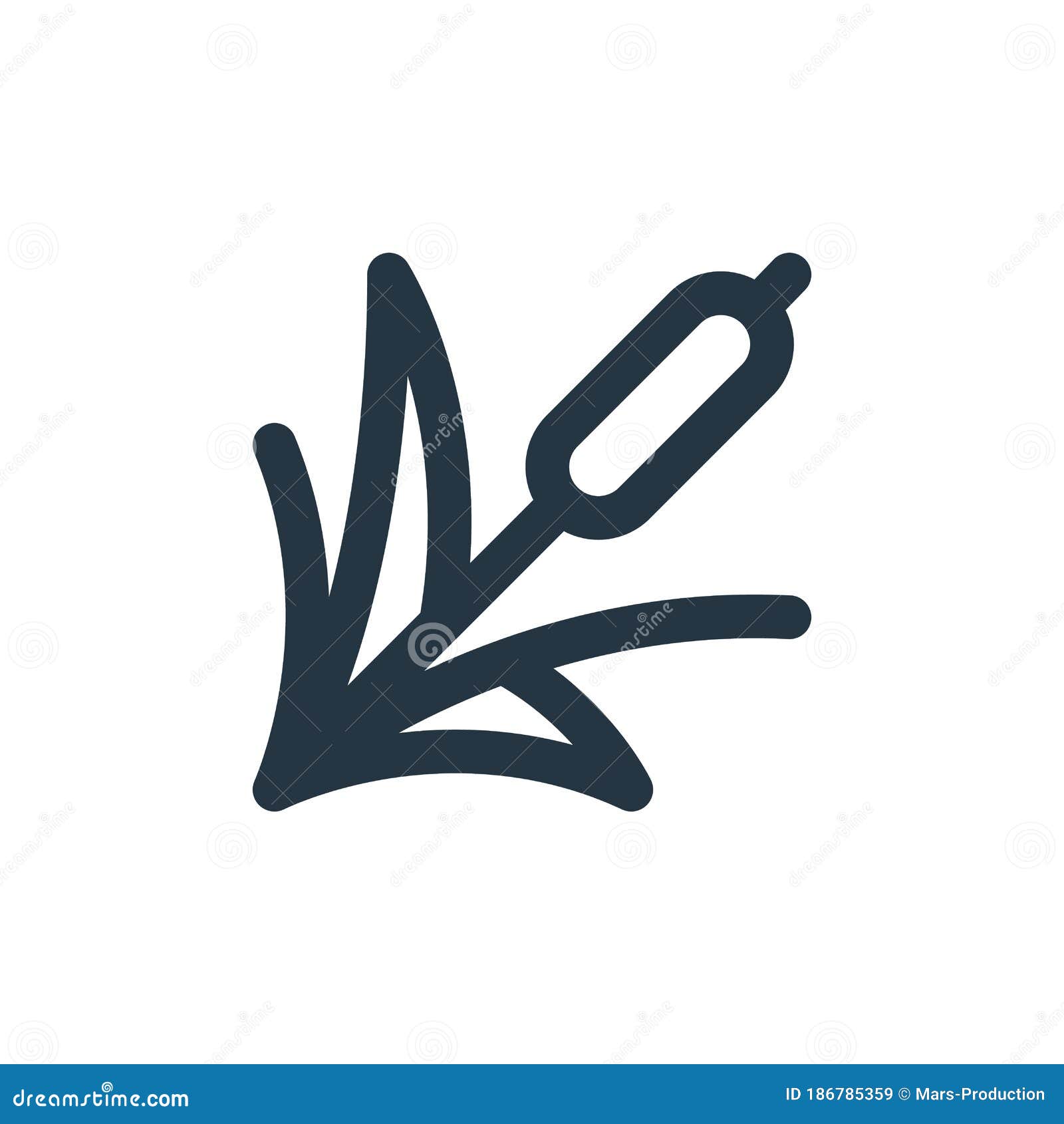 Reed Vector Icon On White Background. Flat Vector Reed Icon Symbol Sign ...