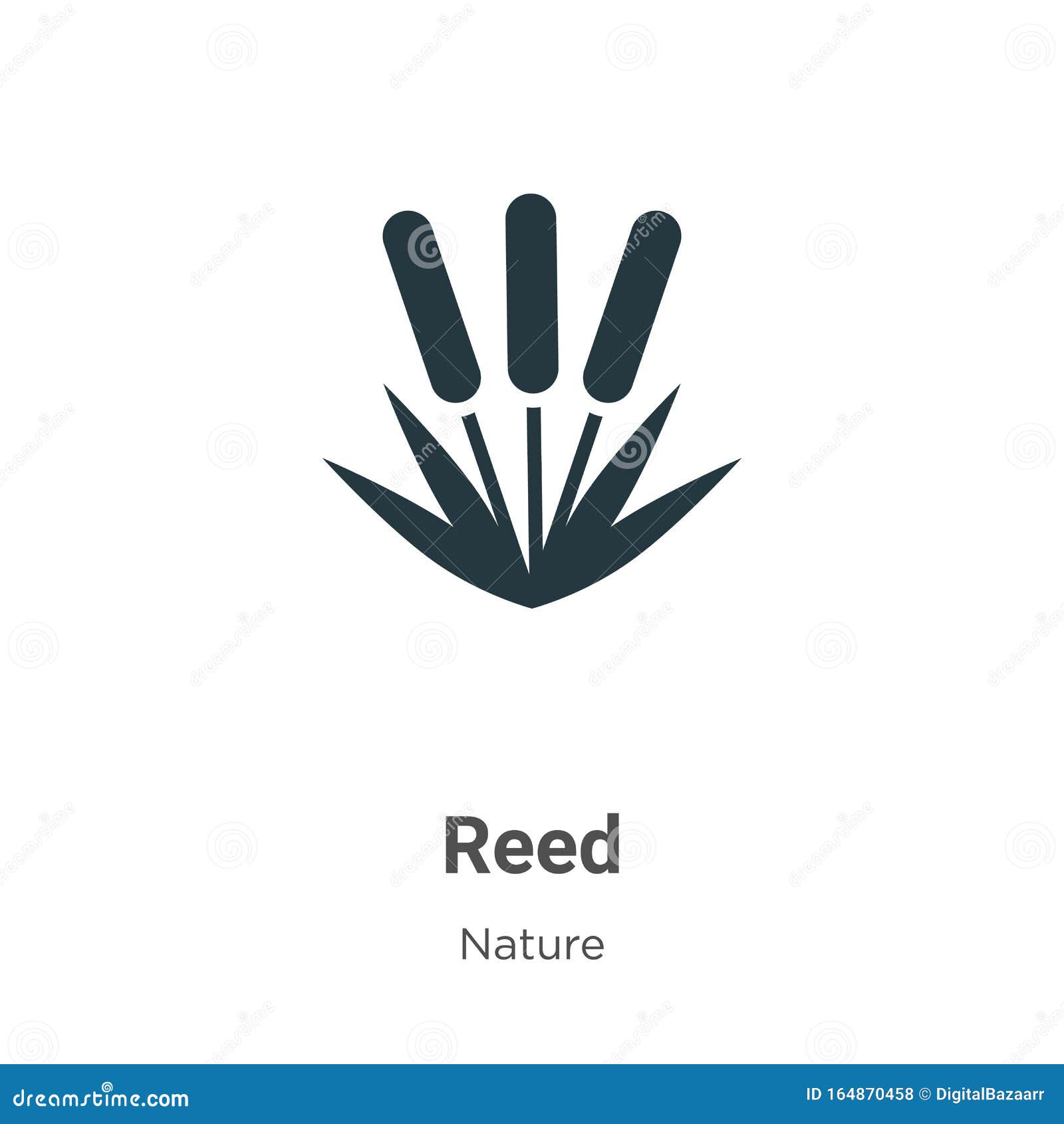 Reed Vector Icon On White Background. Flat Vector Reed Icon Symbol Sign ...
