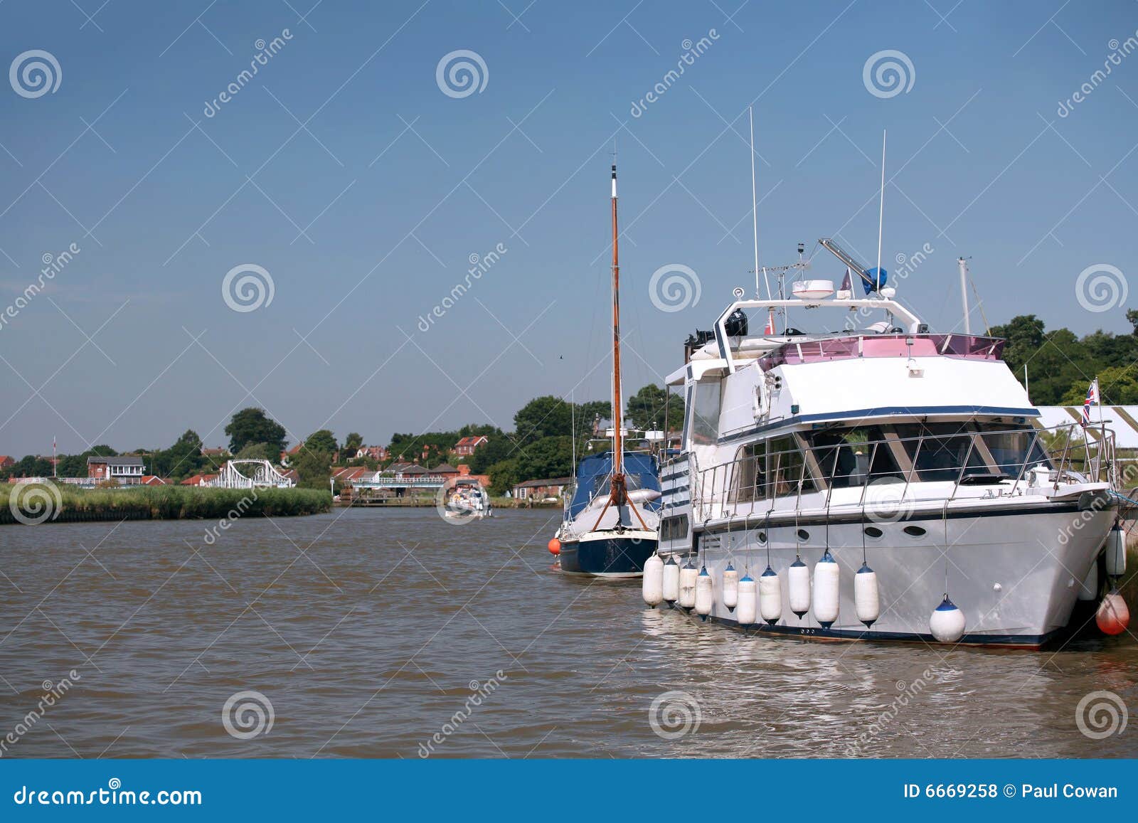 Reedham, Norfolk stock photo. Image of broads, yare, yachts - 6669258
