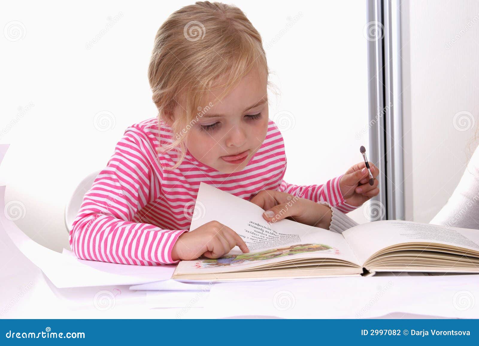 Reeding stock photo. Image of child, activity, girls, cute - 2997082