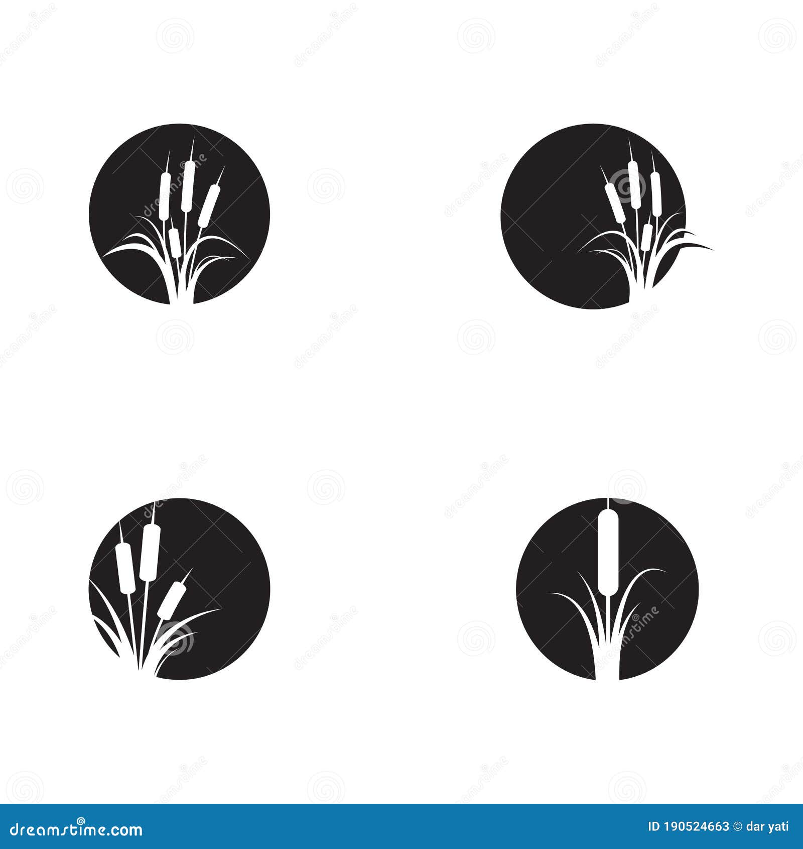 Reeds Icon Vector Design Template Stock Vector - Illustration of leaf ...