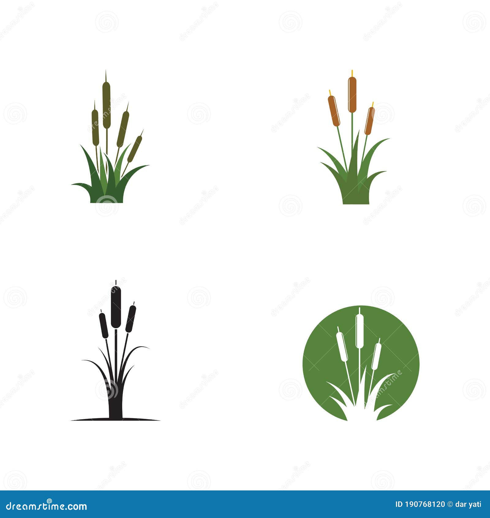 Reeds Icon Vector Design Template Stock Vector - Illustration of leaf ...