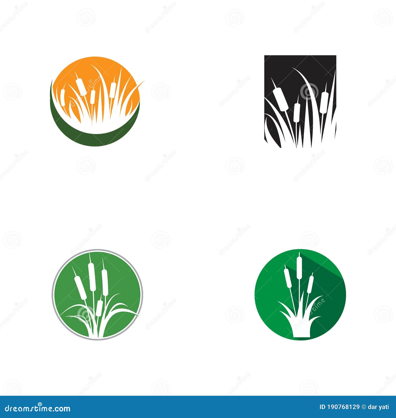Reeds Icon Vector Design Template Stock Vector - Illustration of river ...