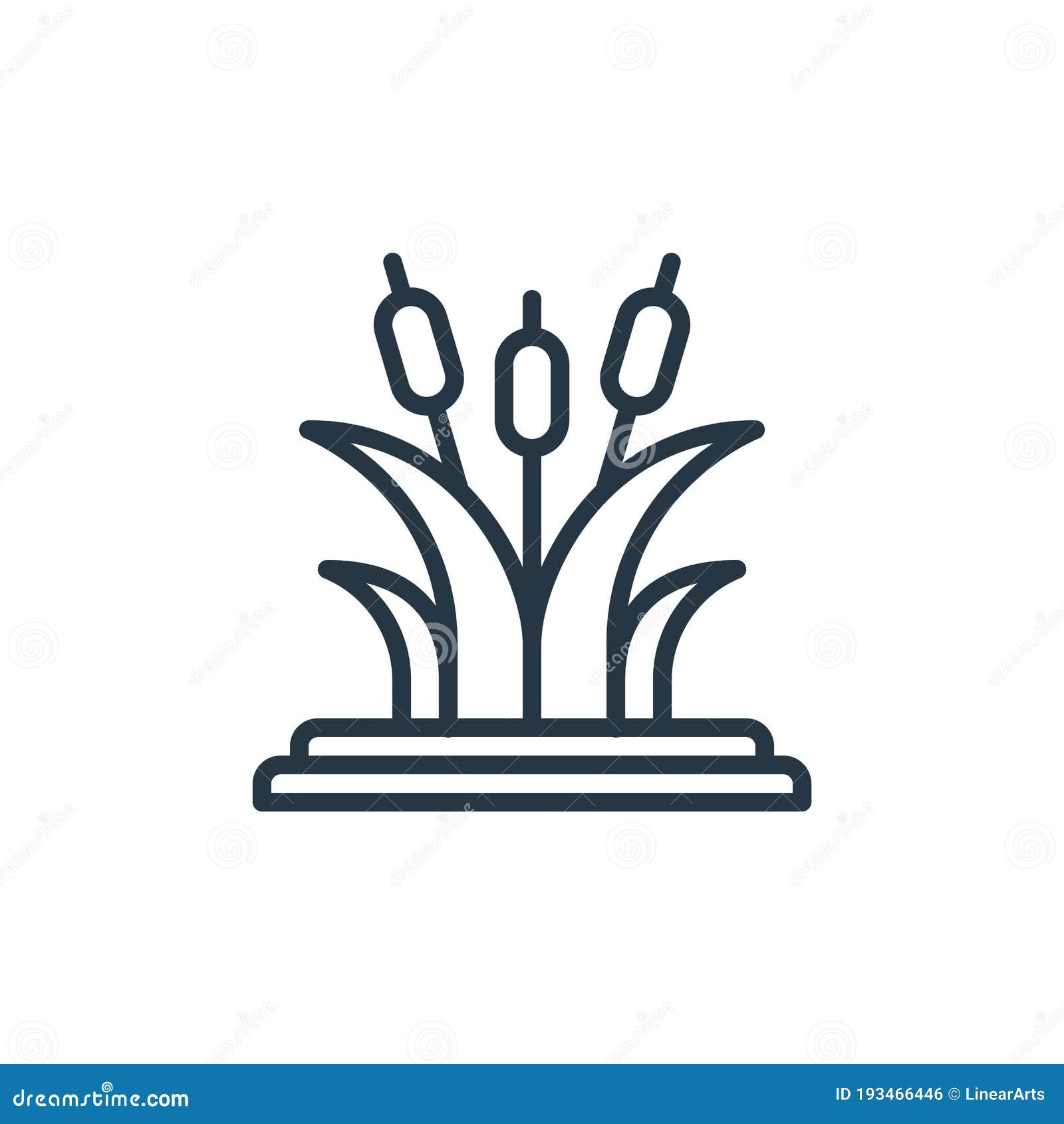 Reeds Icon Vector from Plants Concept. Thin Line Illustration of Reeds ...