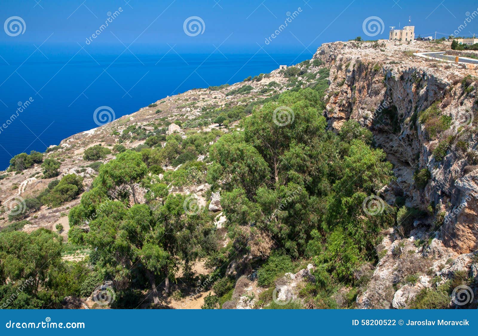 Reef in Malta stock photo. Image of hill, escarpment - 58200522