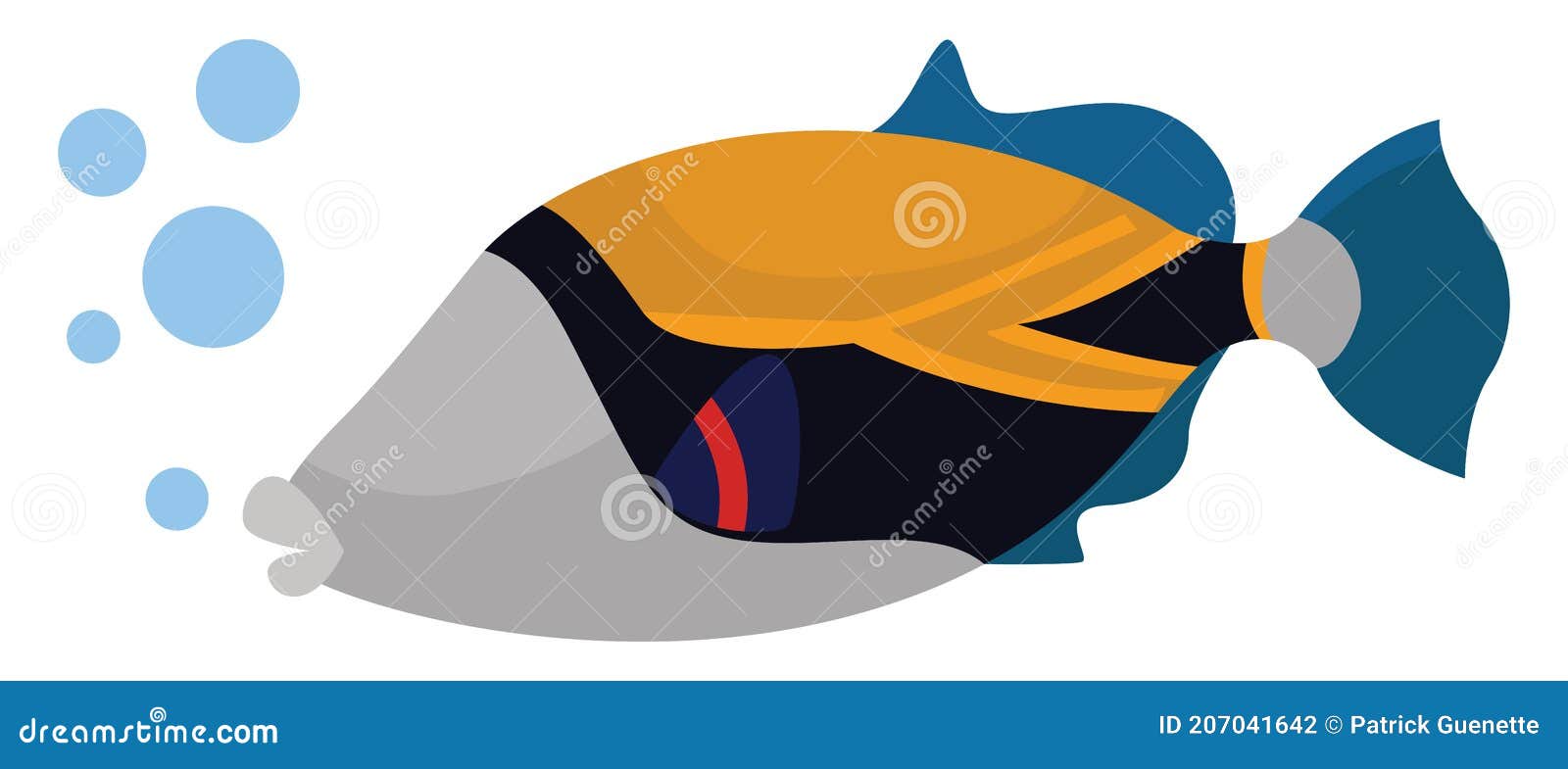 Reef Triggerfish, Illustration, Vector Stock Vector - Illustration of ...