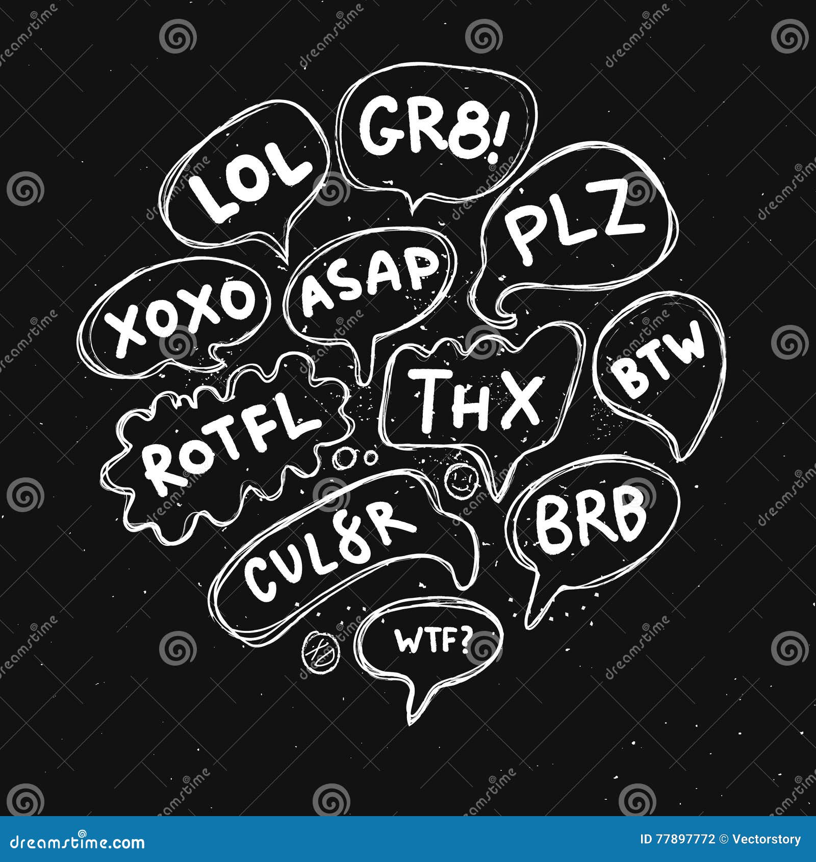 Reeks Acroniemen En Afkortingen Vector Illustratie - Illustration of ...