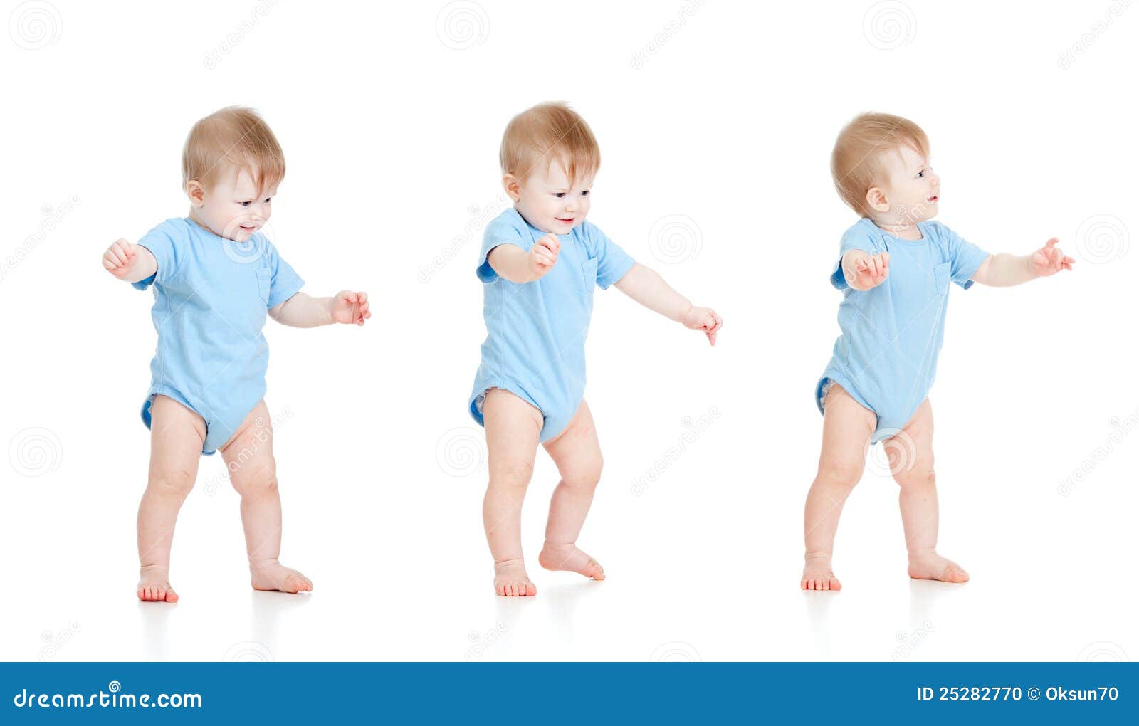Reeks Babys. Eerste Stappen. Stock Foto - Image of weinig, onschuld ...