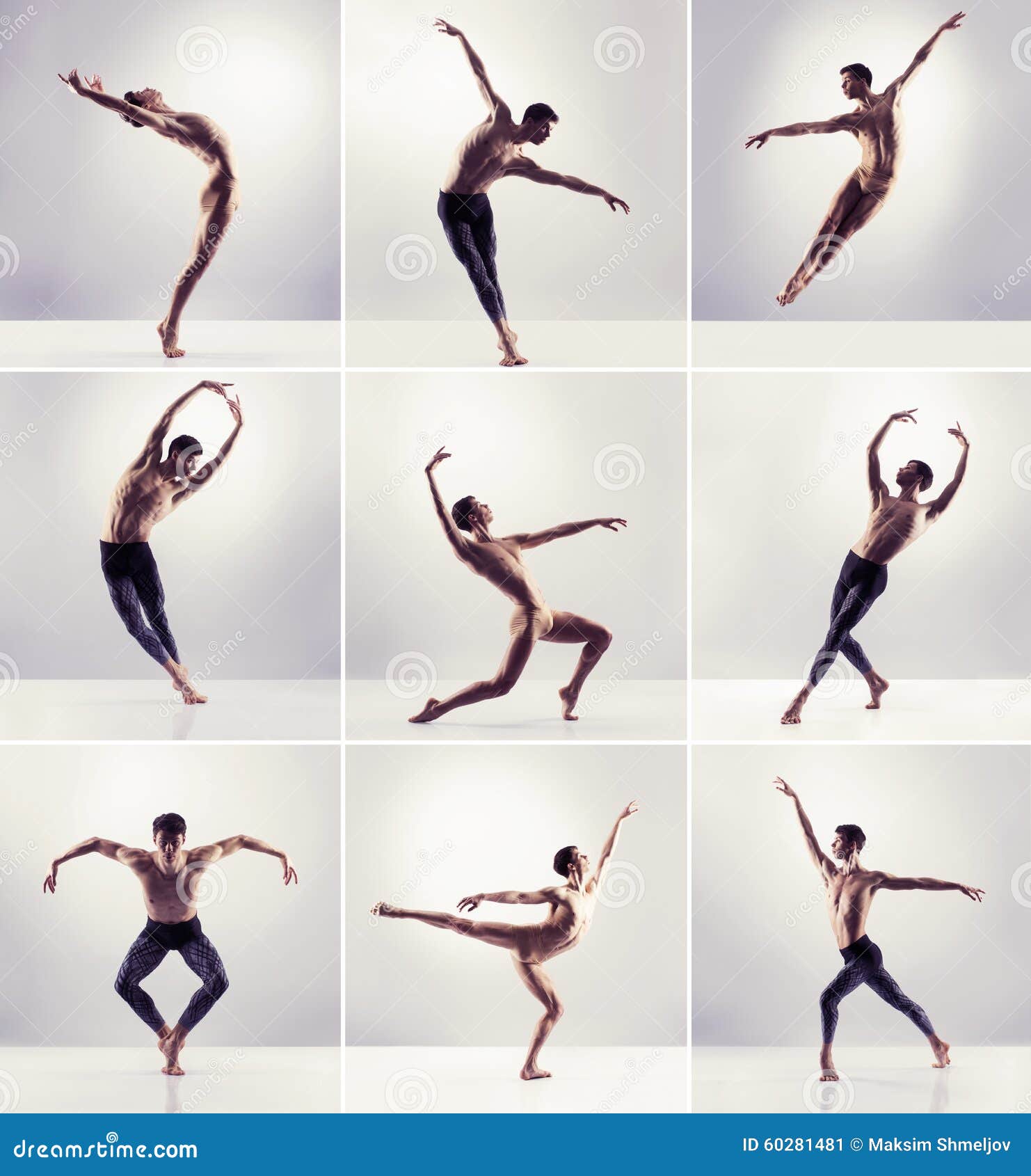 Reeks Dansende Mensen Balletdansersinzameling Stock Afbeelding - Image ...