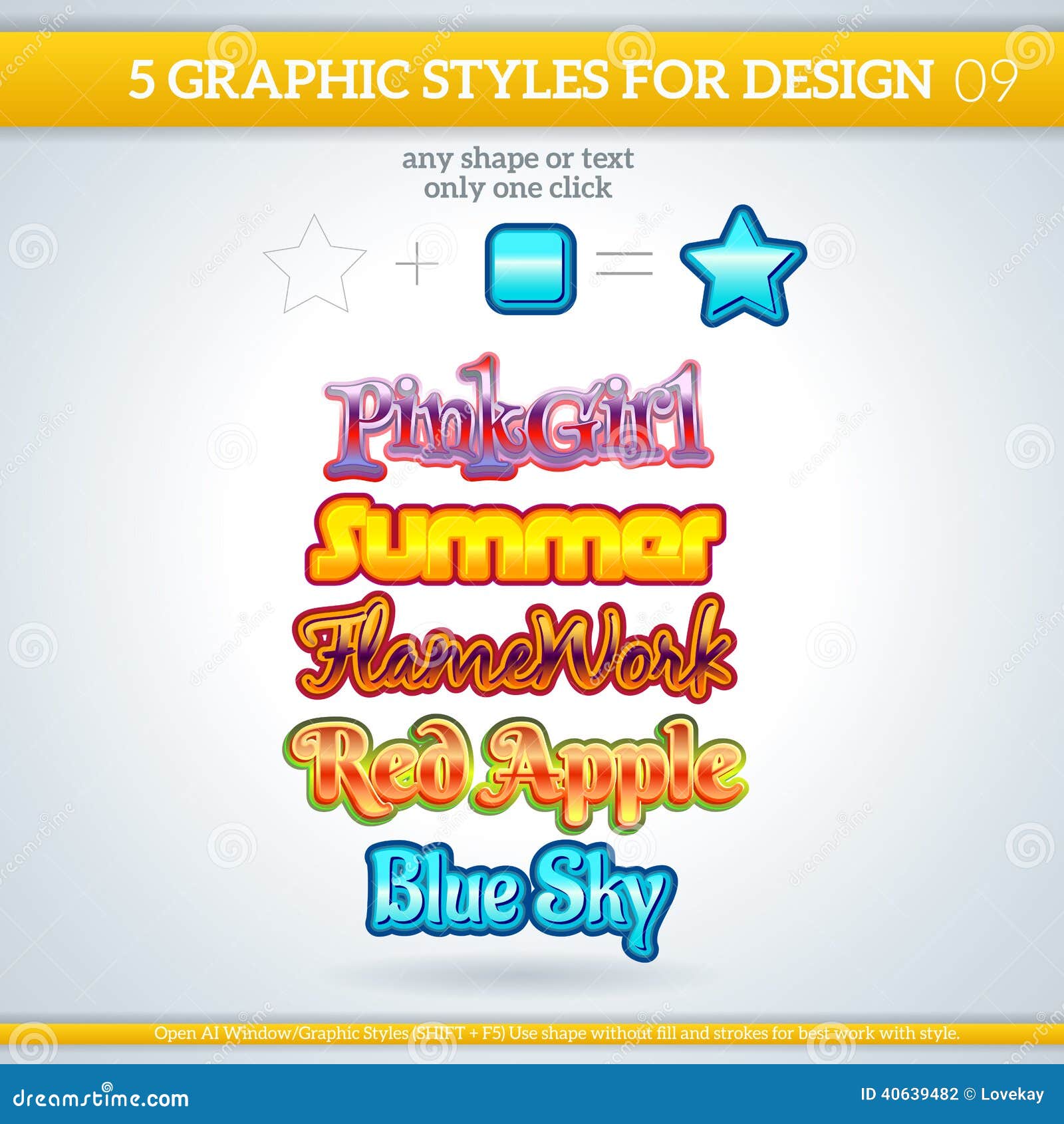 Reeks Diverse Grafische Stijlen Voor Ontwerp Vector Illustratie ...