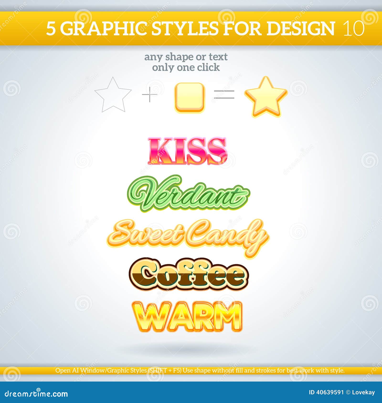 Reeks Diverse Grafische Stijlen Voor Ontwerp Vector Illustratie ...