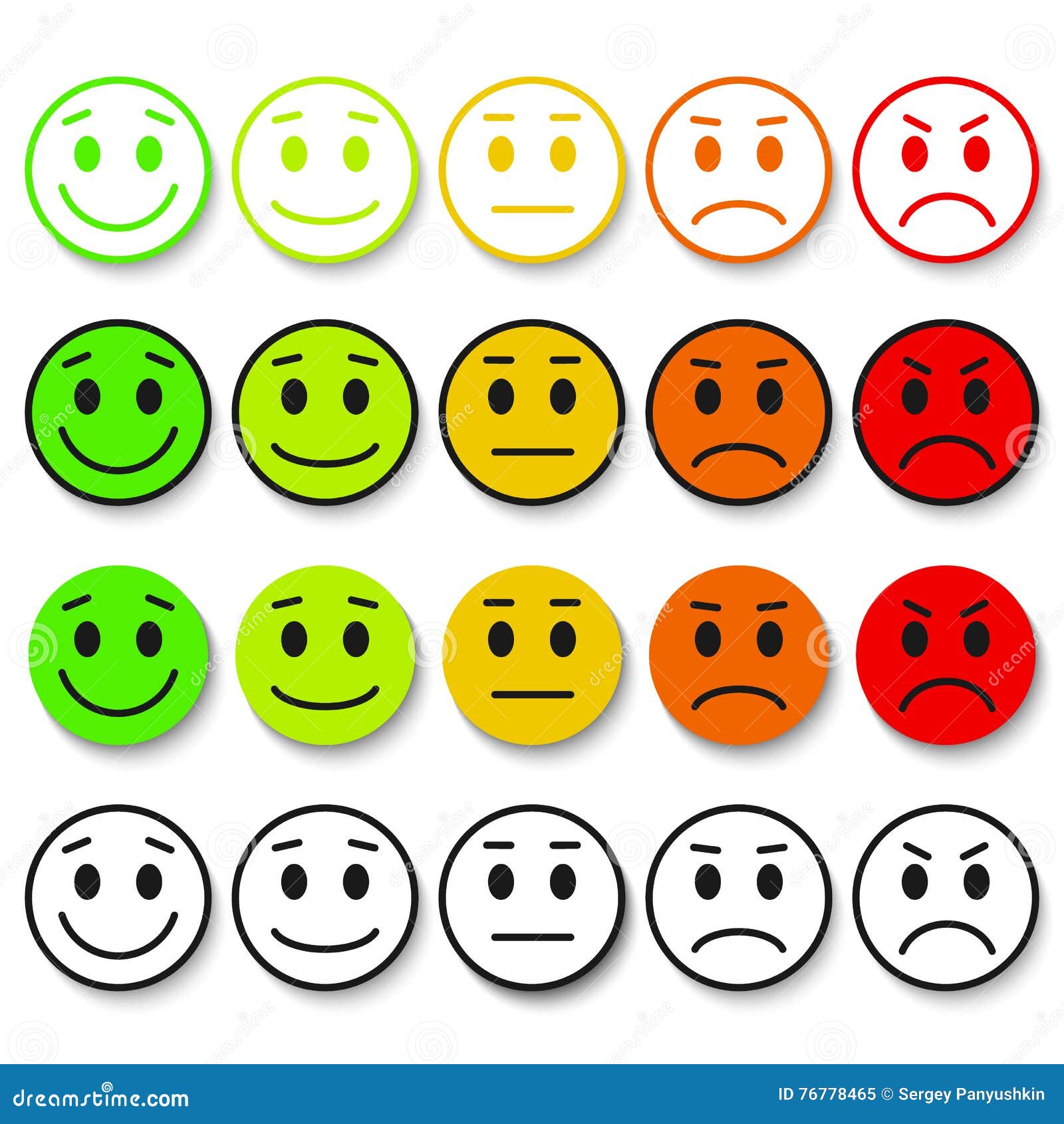 Reeks Emoticons Emojirang, Niveau, Lading Vector Illustratie ...