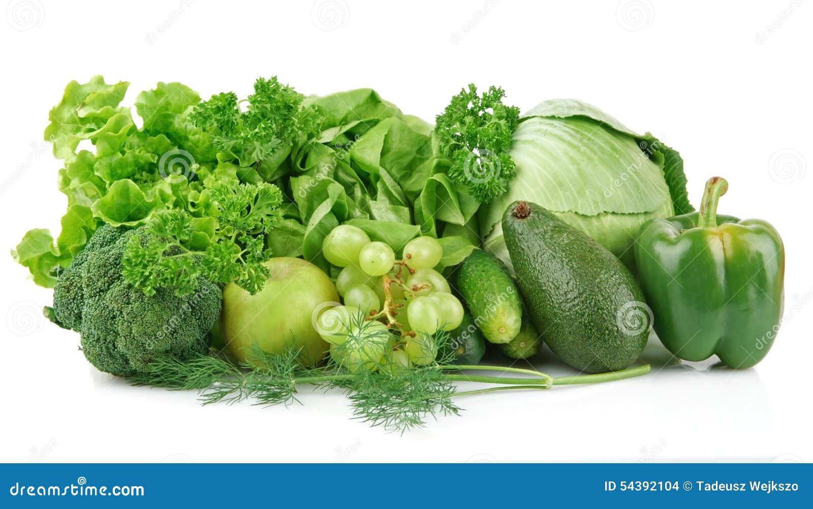 Reeks Groene Groenten En Vruchten Stock Foto - Image of blad ...