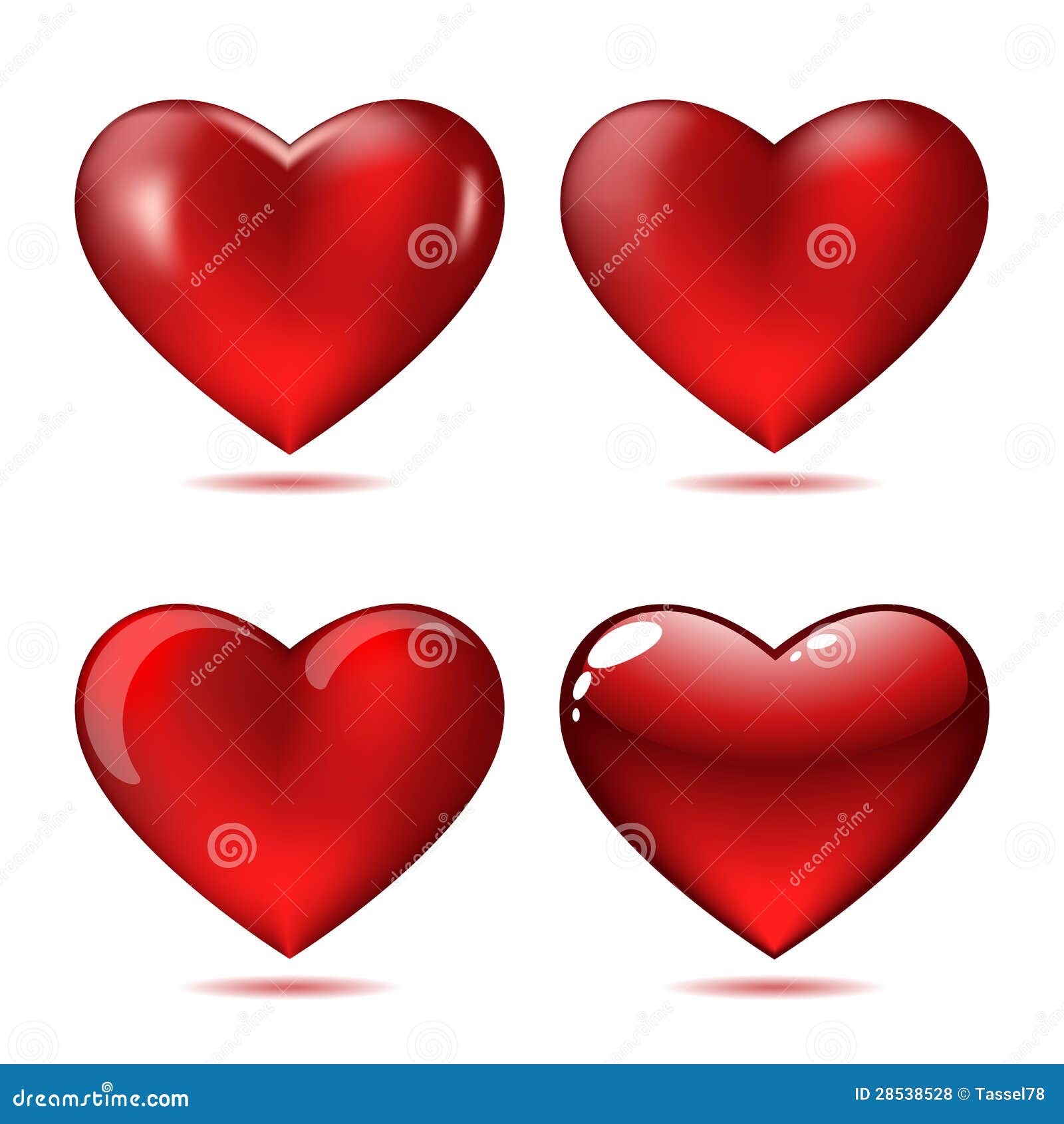 Reeks Grote Rode Harten vector illustratie. Illustration of element ...