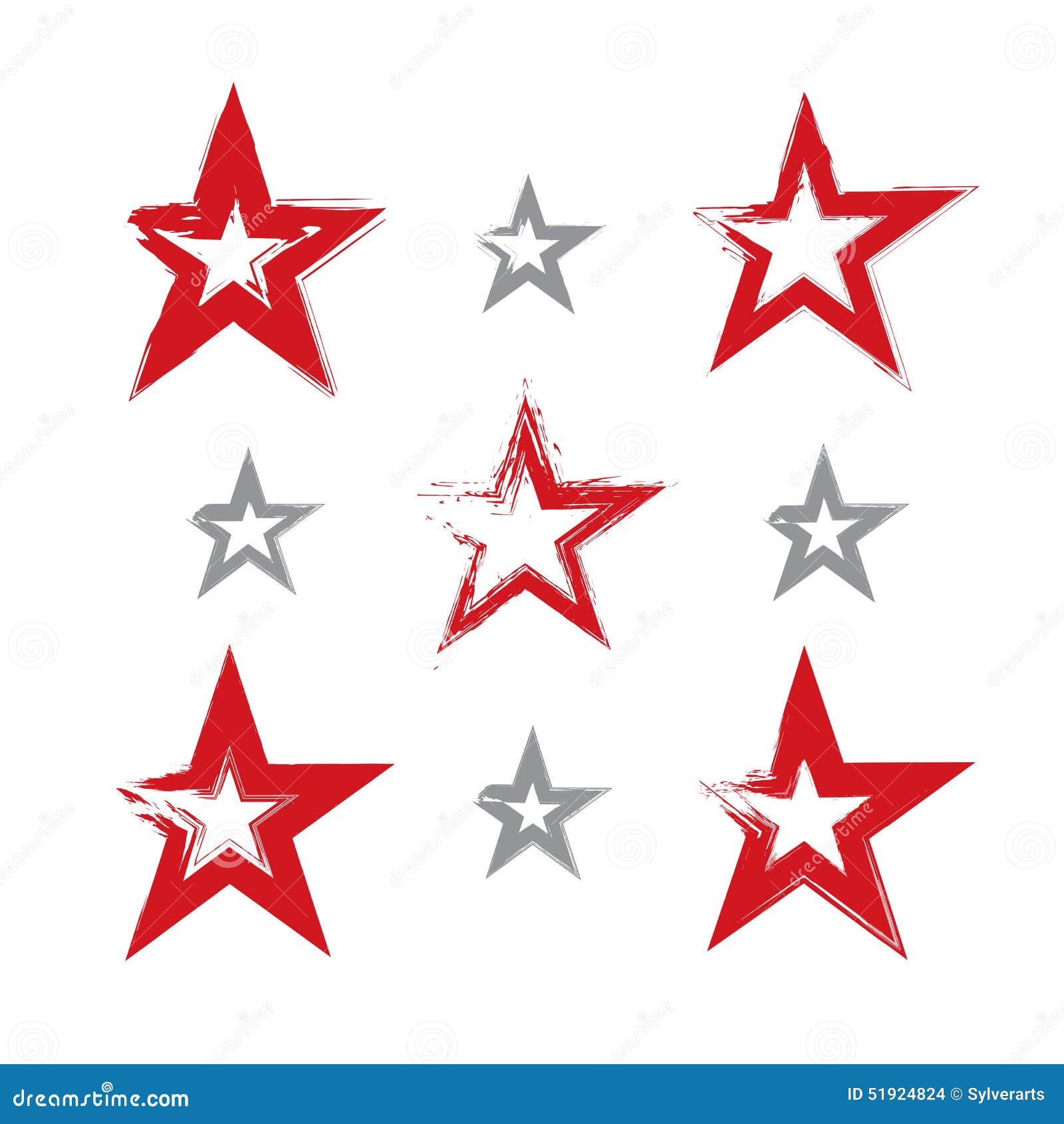 Reeks Hand-drawn Sovjet Rode Afgetast En Vectorized Sterpictogrammen ...