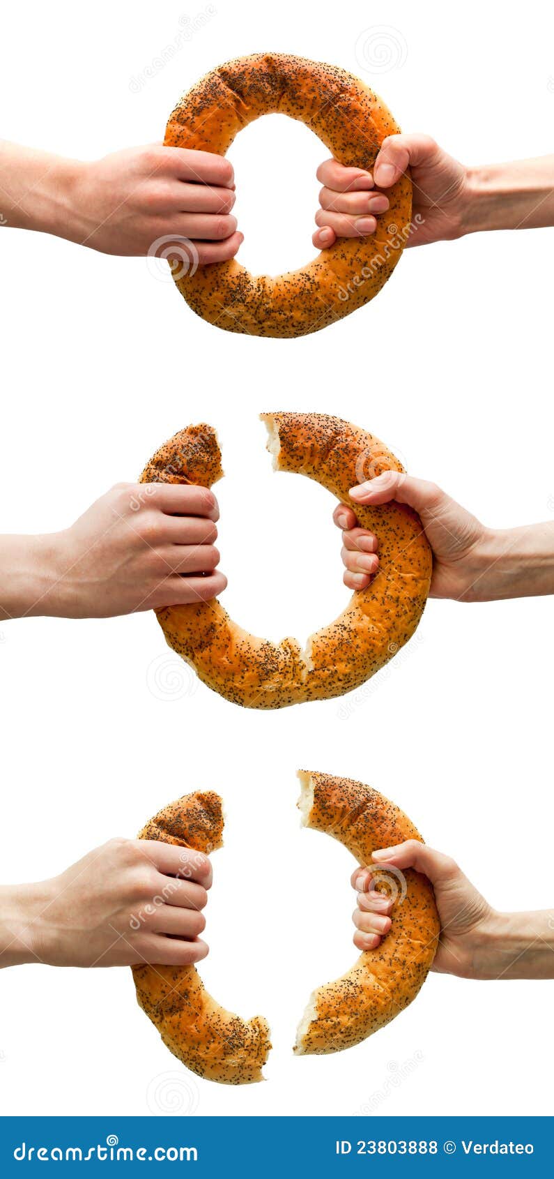 Reeks Handen Die Ringsbrood Breken Stock Foto - Image of begrip ...