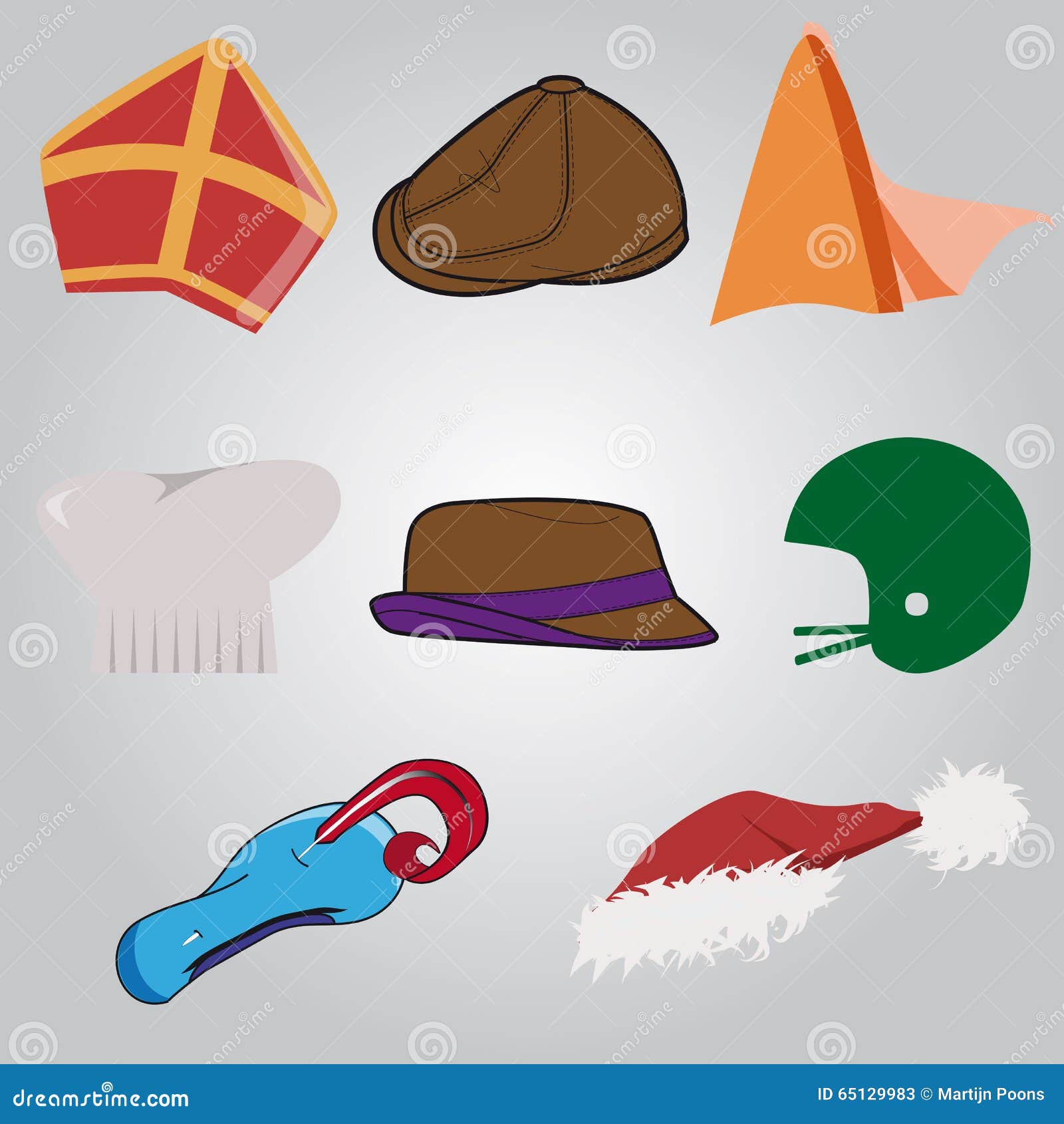 Reeks hoeden vector illustratie. Illustration of prinses - 65129983